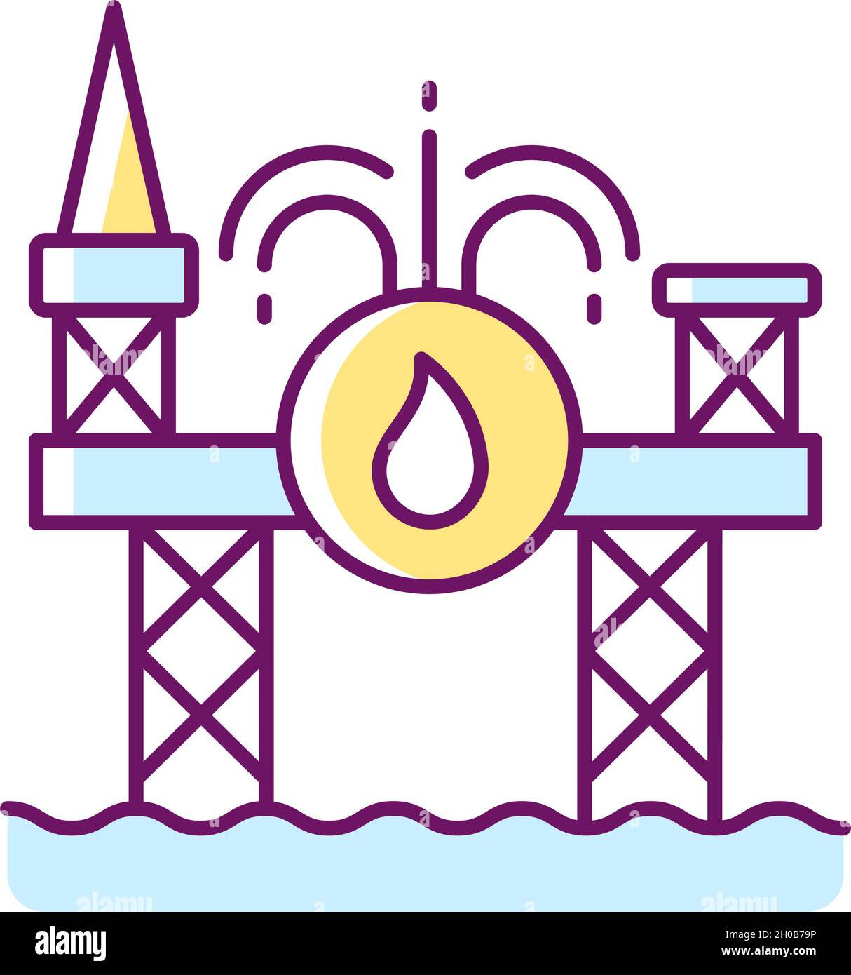Offshore drilling RGB color icon Stock Vector Image & Art - Alamy