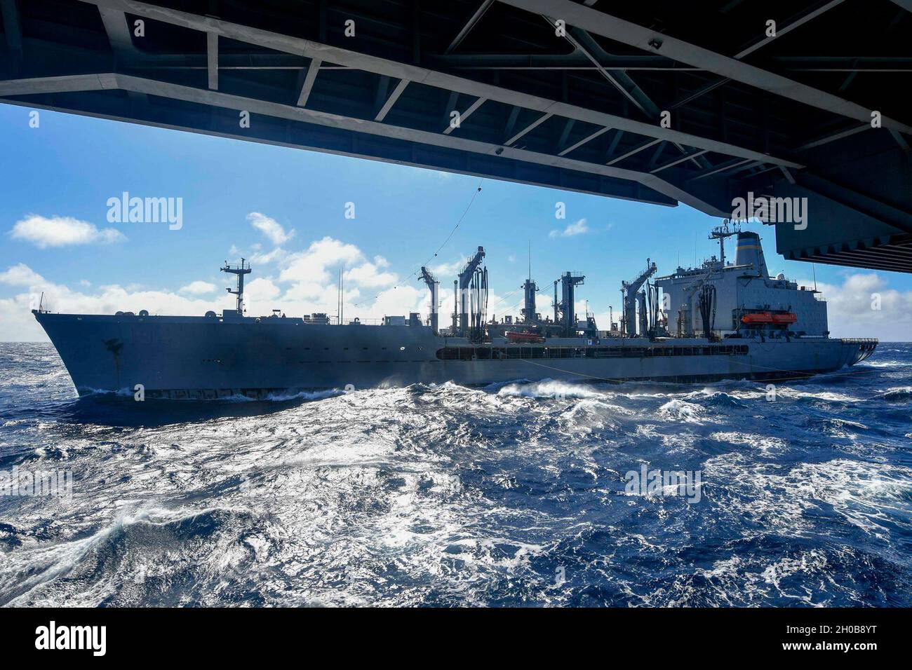 PACIFIC OCEAN (Jan. 16, 2021) – The fleet replenishment oiler USNS John ...
