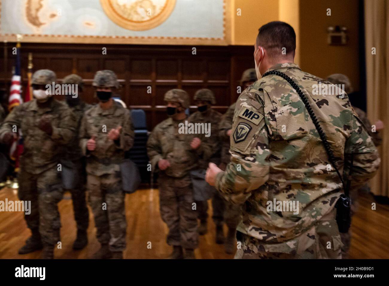 Sgt. 1st Class Raymond Royce, acting first sergeant with the New Jersey ...