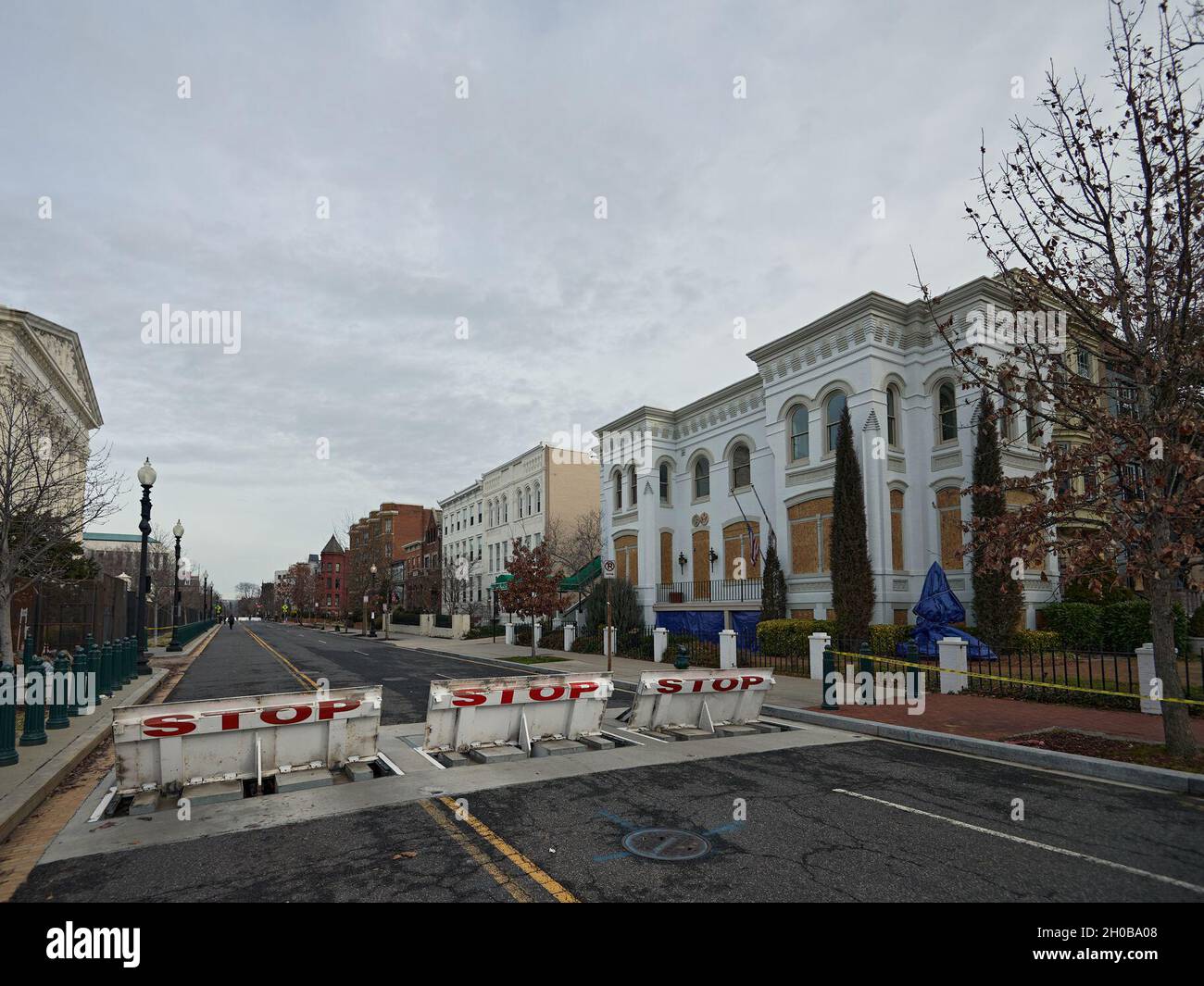 Security barricades hi-res stock photography and images - Alamy