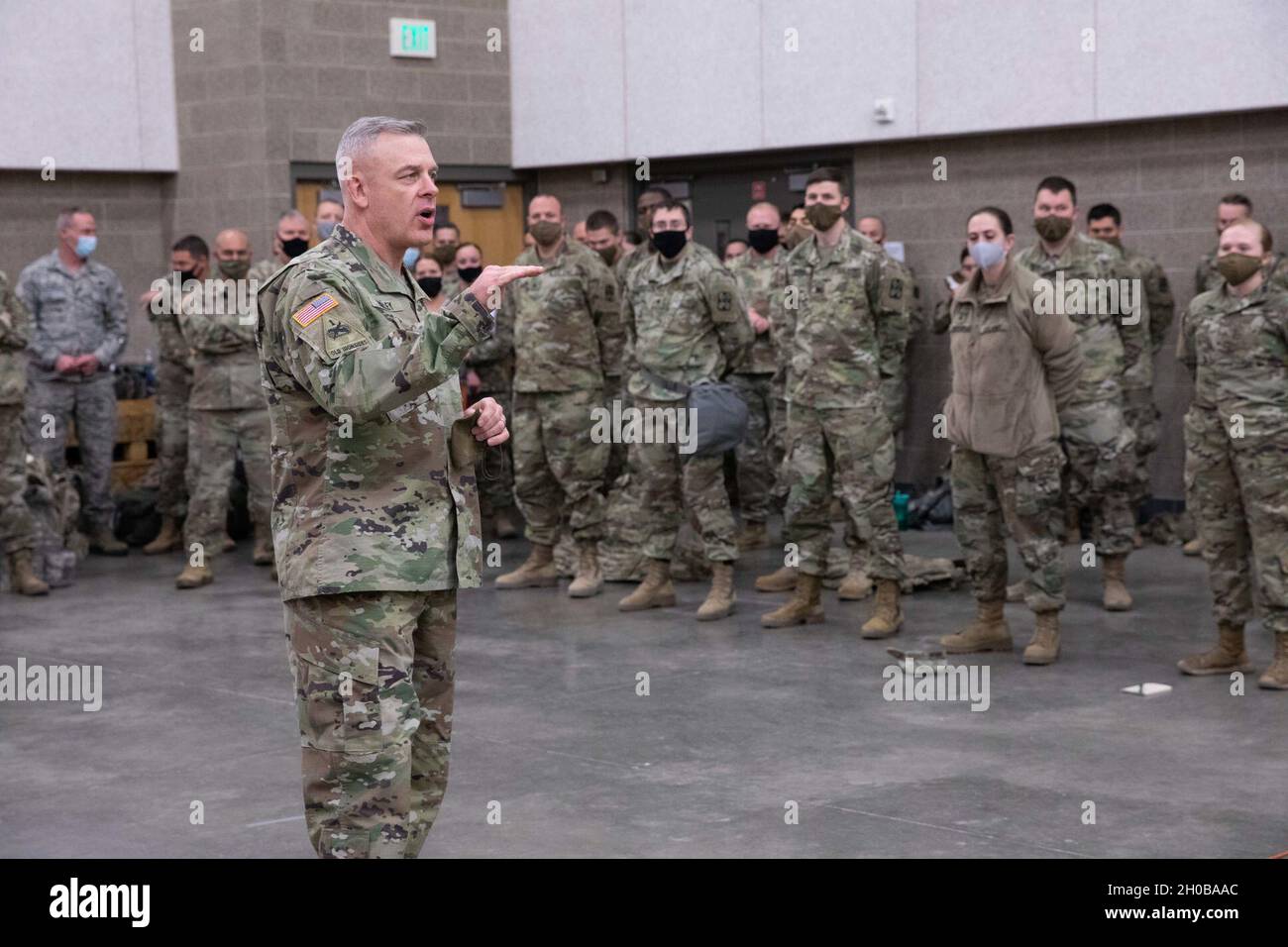 Maj. Gen. Michael Turley speaks to Utah National Guard Soldiers on ...
