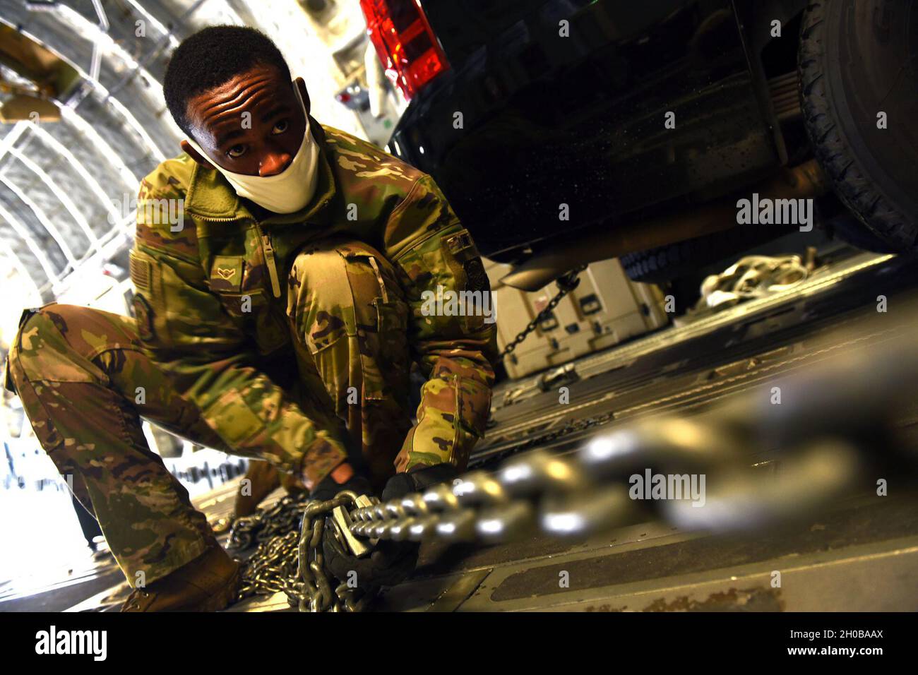 U.S. Air Force Airman Addison Hart, 6th Airlift Squadron loadmaster ...
