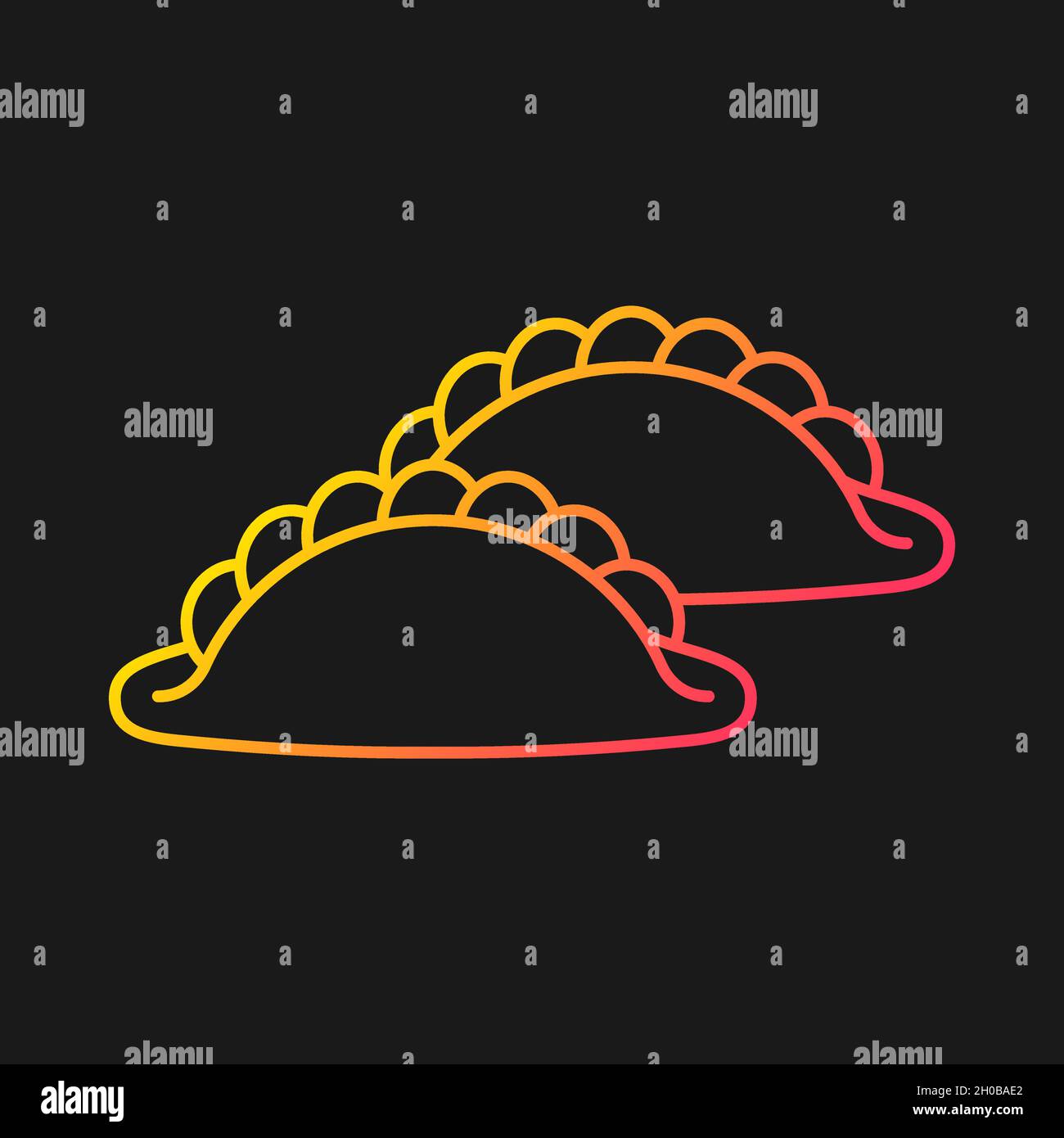 Curry puff gradient vector icon for dark theme Stock Vector Image & Art ...