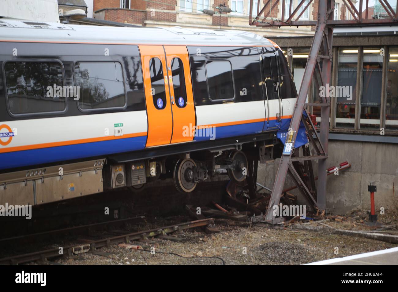 LONDON, UK 12 OCTOBER 2021: The scene at Enfield Town station in ...