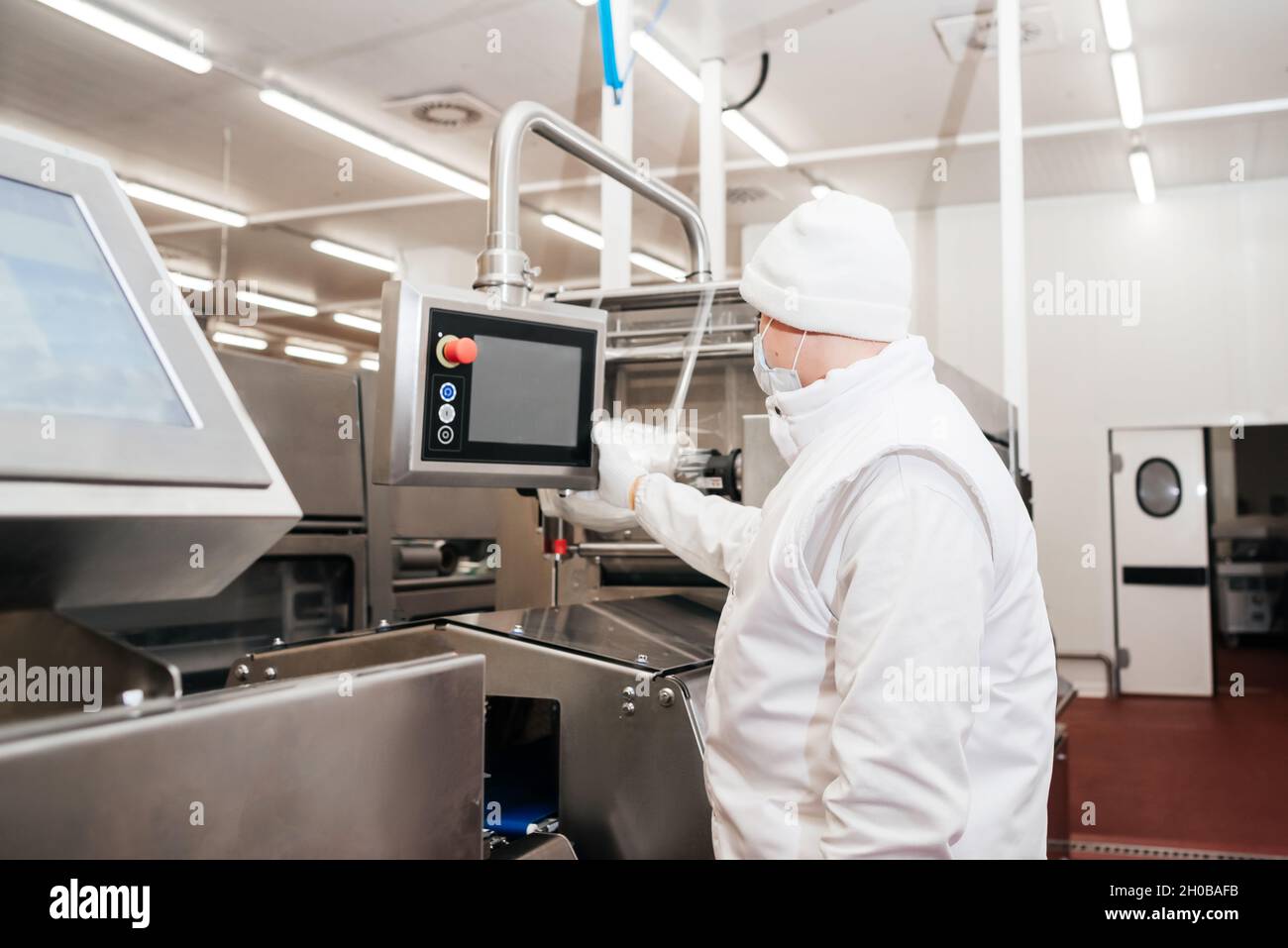 Meat processing equipment.Automated production line with packaging and ...