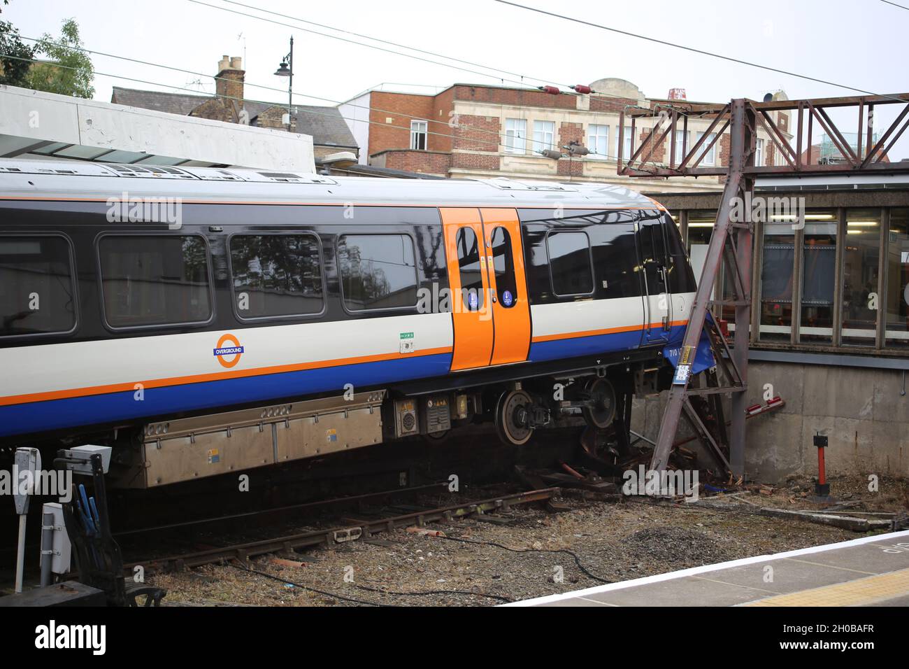 LONDON, UK 12 OCTOBER 2021: The scene at Enfield Town station in ...