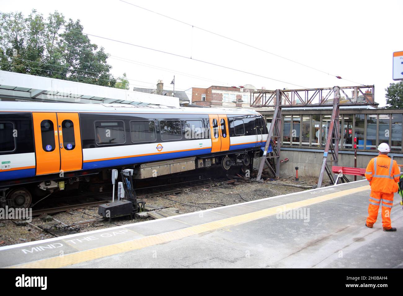 LONDON, UK 12 OCTOBER 2021: The scene at Enfield Town station in ...