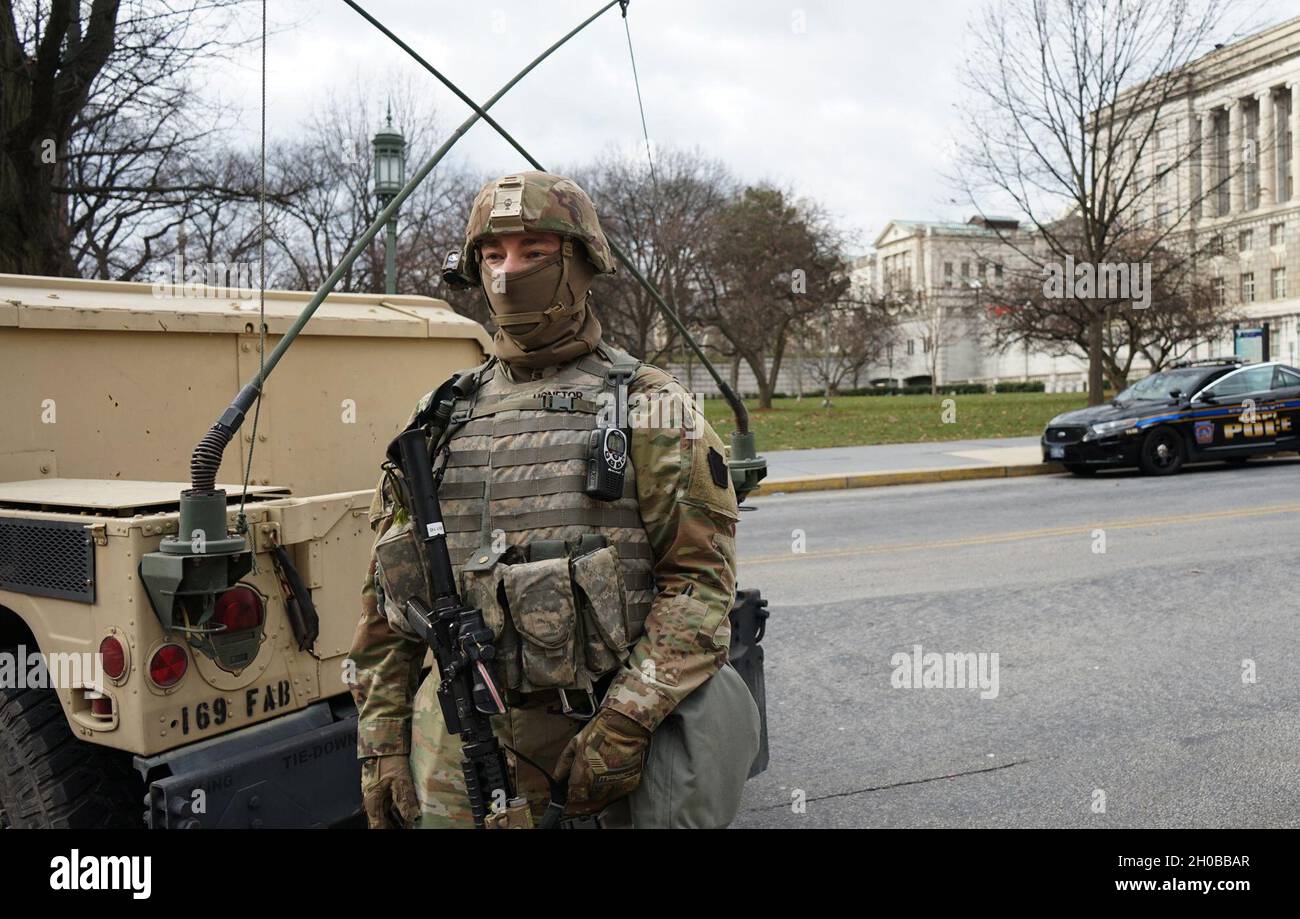 A Soldier from 1st Battalion, 109th Infantry Regiment, Pennsylvania ...
