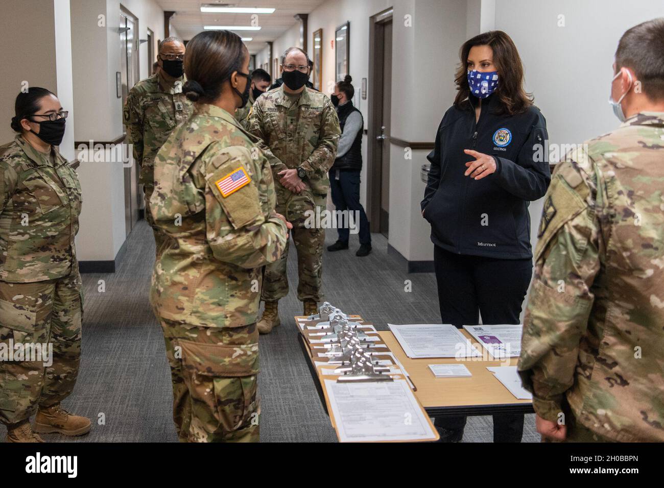 Michigan Gov. Gretchen Whitmer, Michigan National Guard Adjutant ...