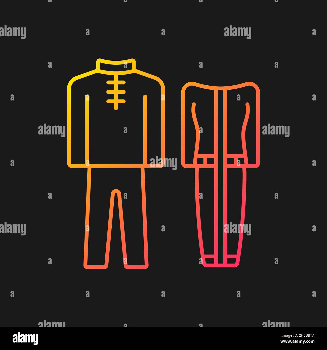 Traditional dresses gradient vector icon for dark theme Stock Vector ...