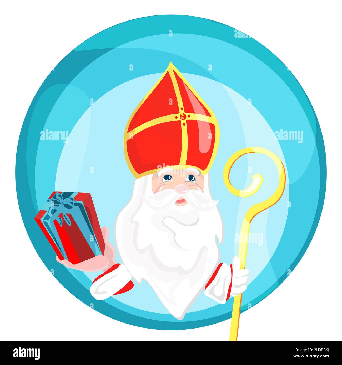 Dutch holiday Sinterklaas . Cute Saint Nicholas cartoon character ...