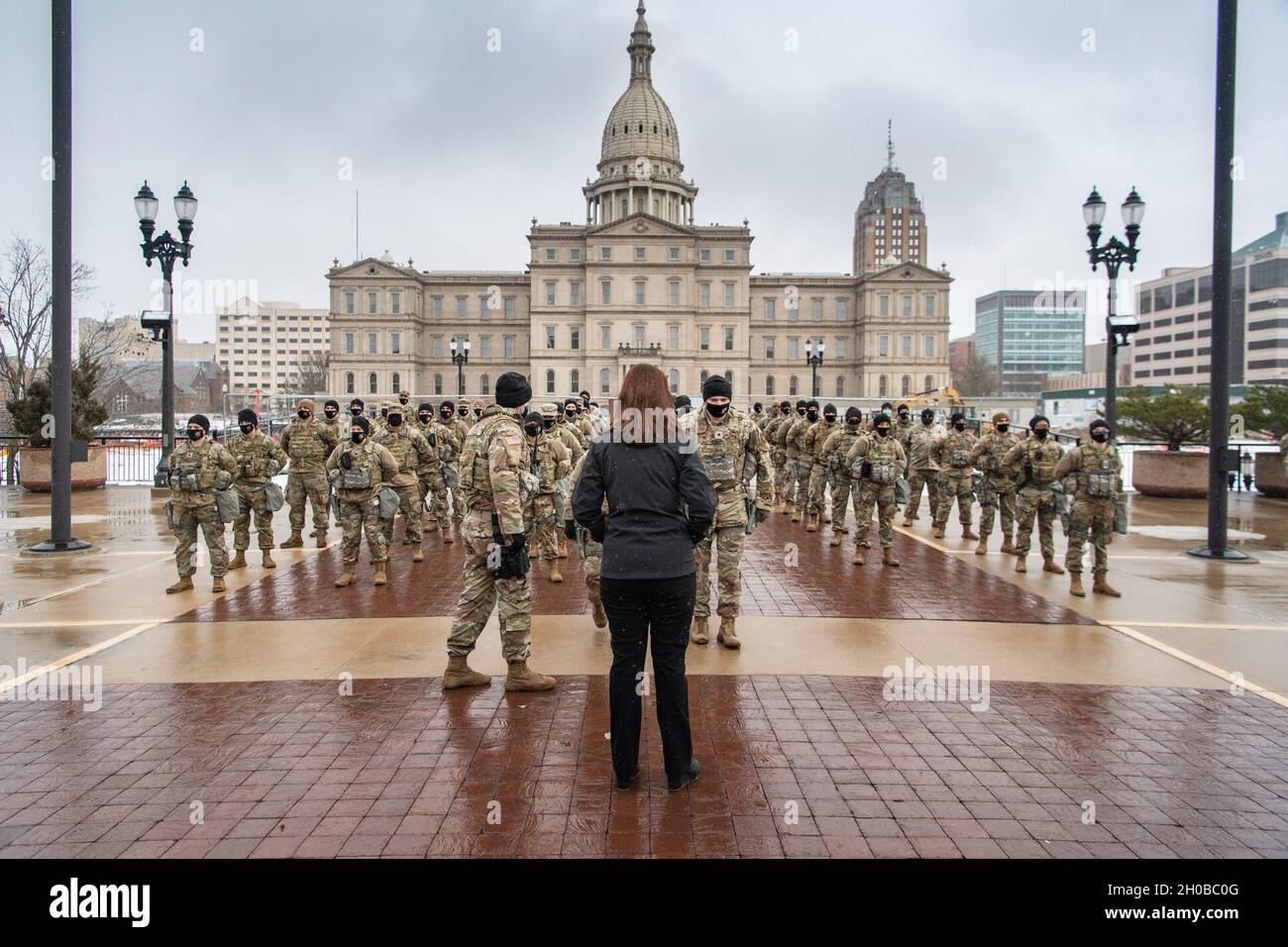 Michigan Gov. Gretchen Whitmer, Michigan National Guard Adjutant ...