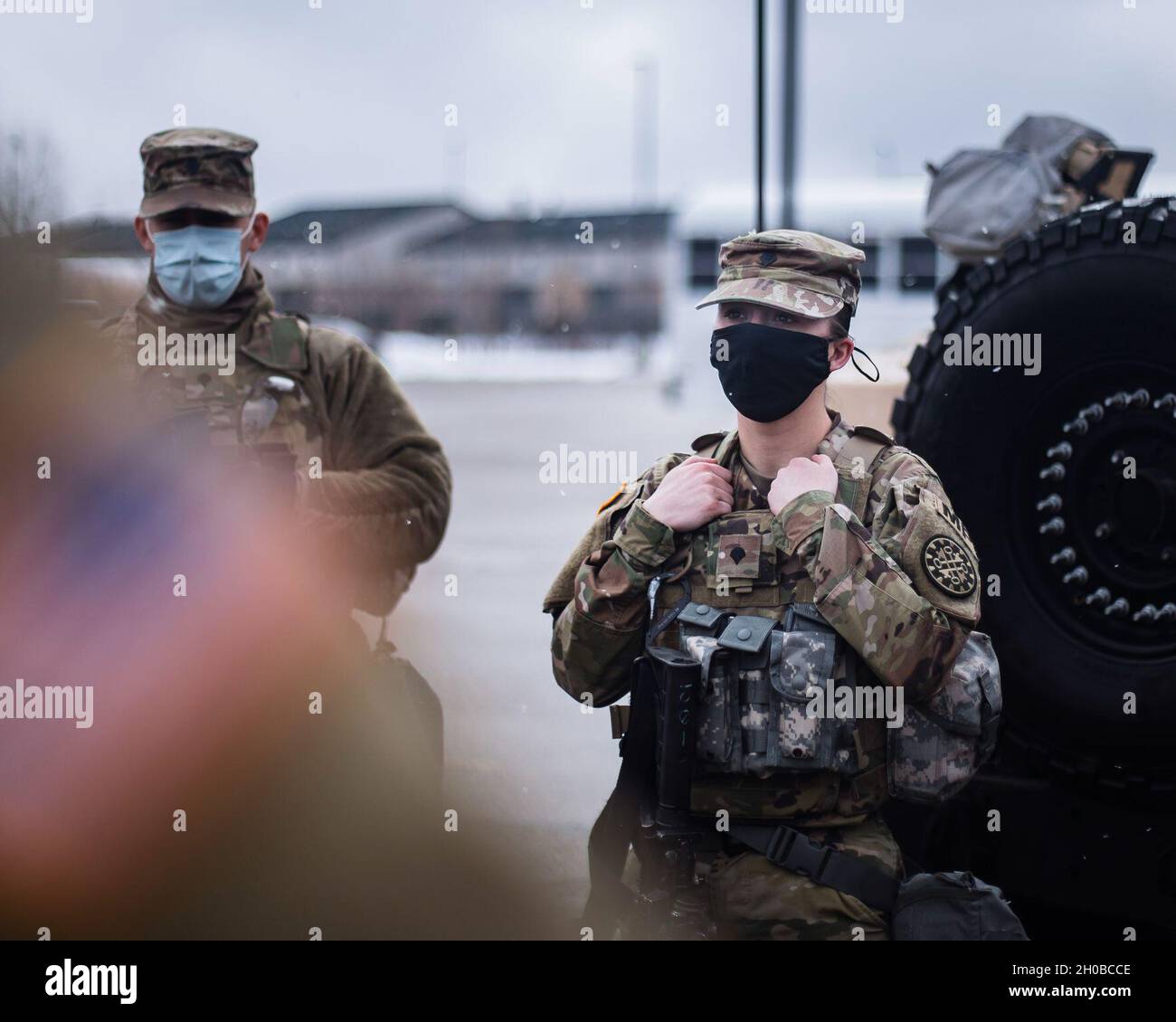 U.S. Army Soldiers from 46th Military Police Company, Corunna, Michigan ...