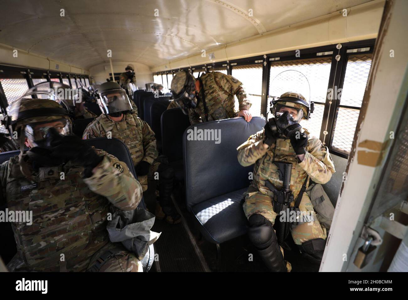 RALEIGH, N.C. – Soldiers of the 105th Military Police Battalion prepare ...