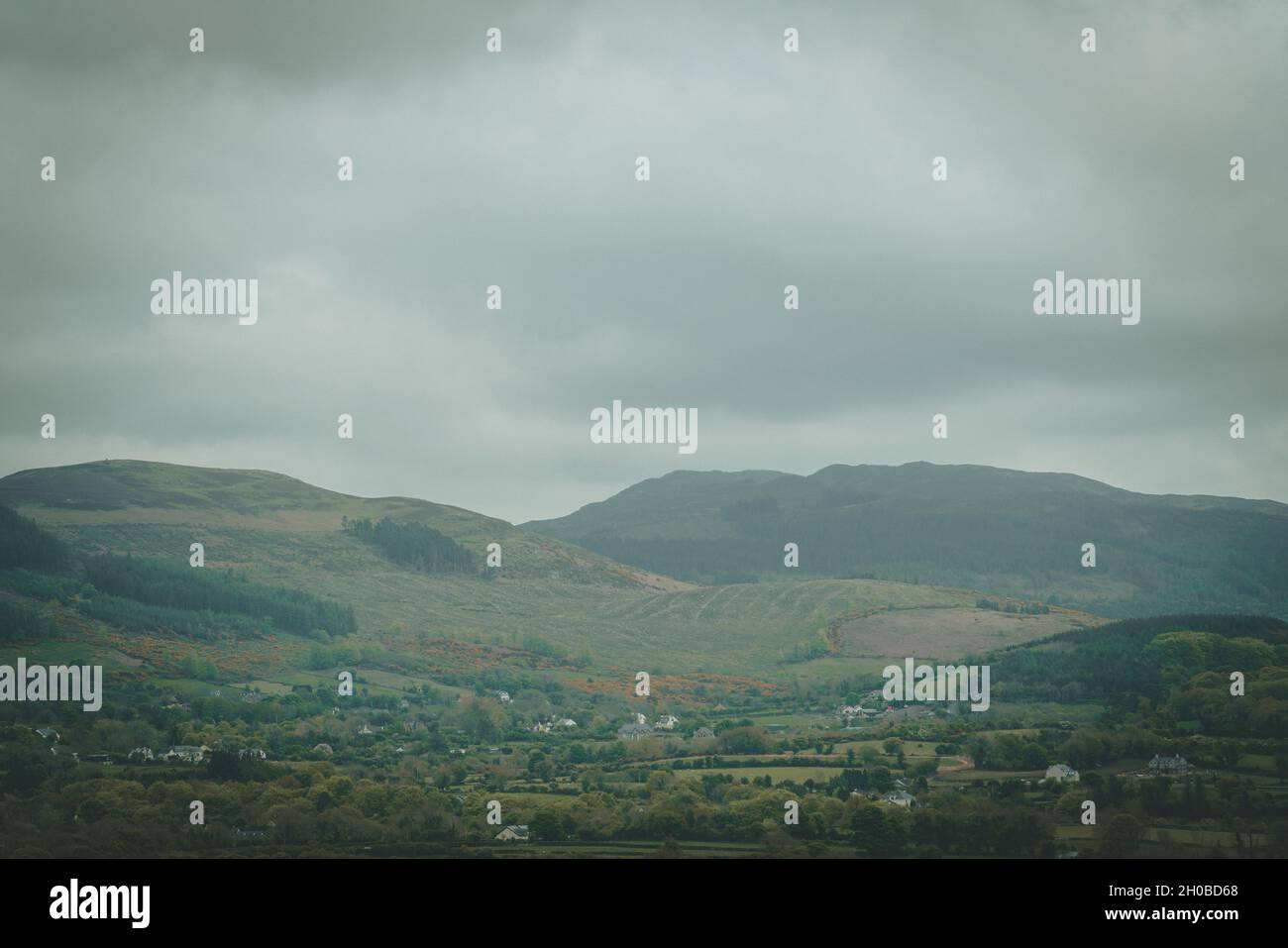 Aerial view of a mountain landscape in Ireland Stock Photo - Alamy