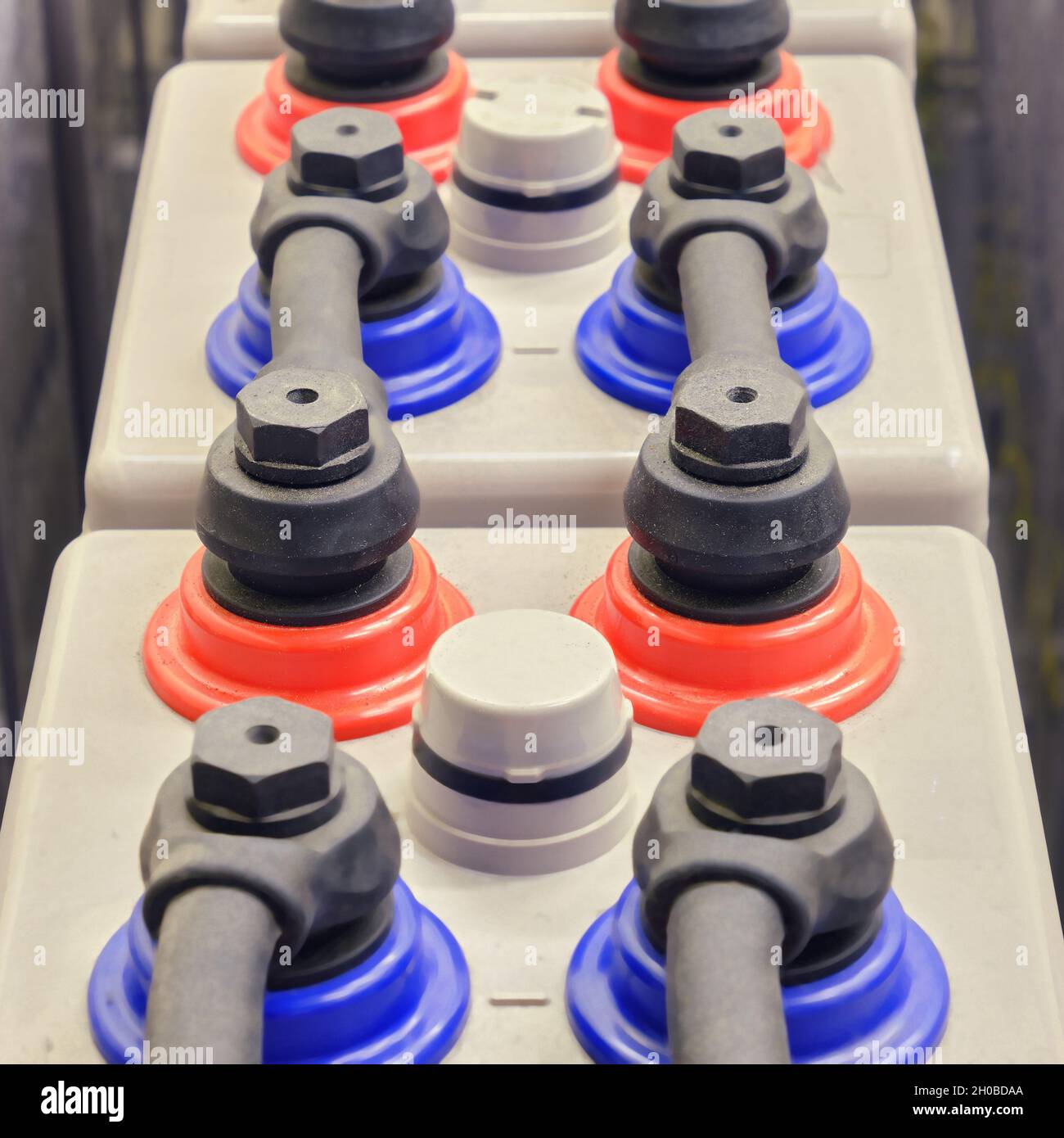 Deep charging batteries for powering an industrial PBX Stock Photo - Alamy