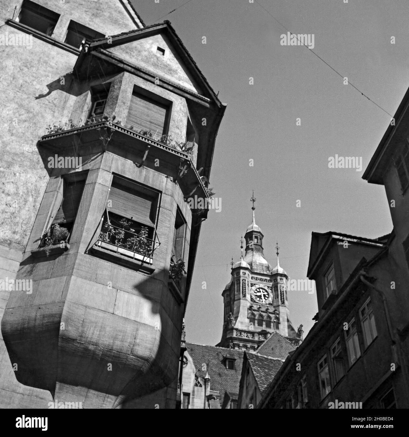 Blick auf das alte rathaus von stuttgart hi-res stock photography and ...