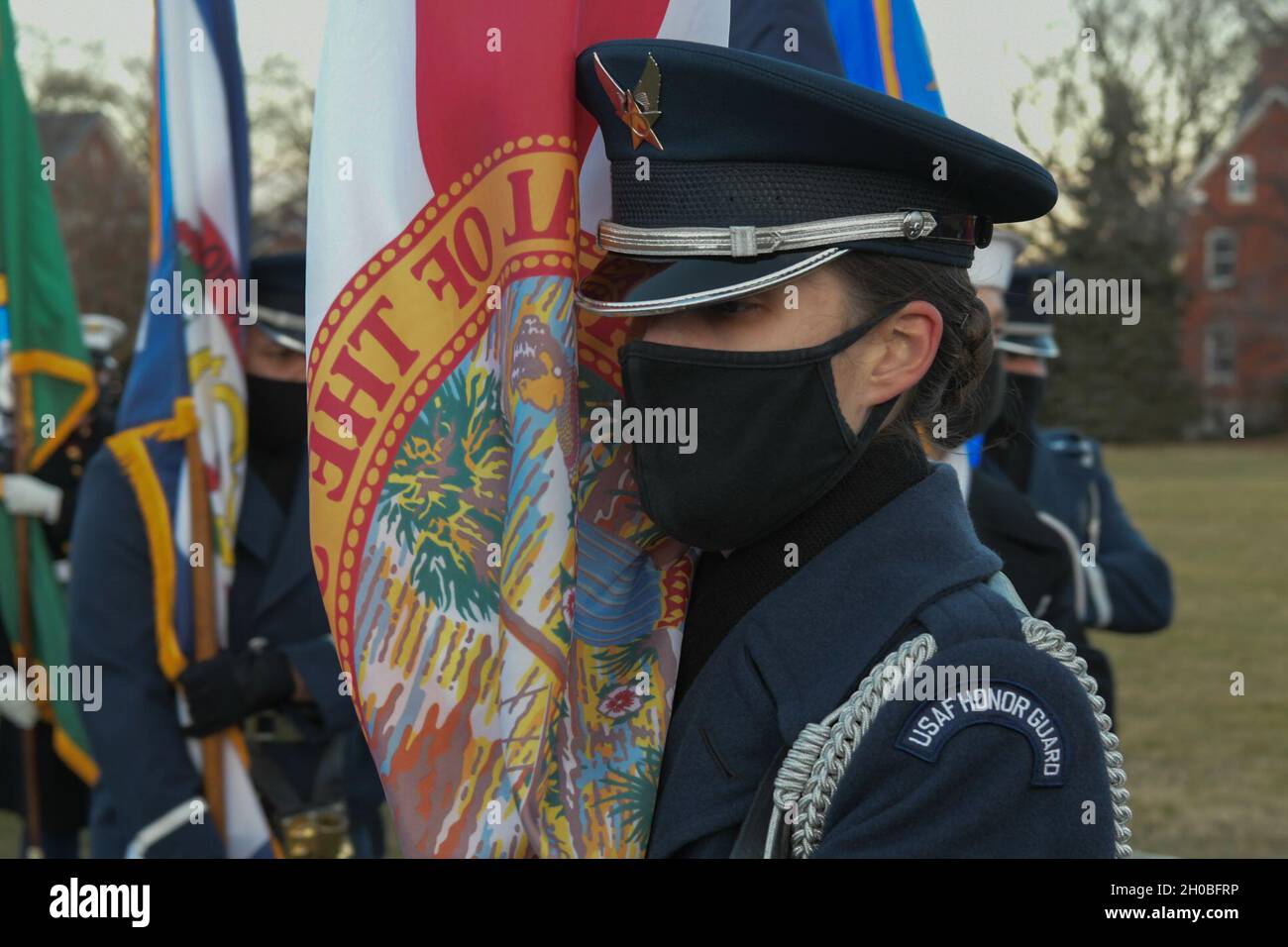 Joint Forces Honor Guard members rehearse during the White House ...