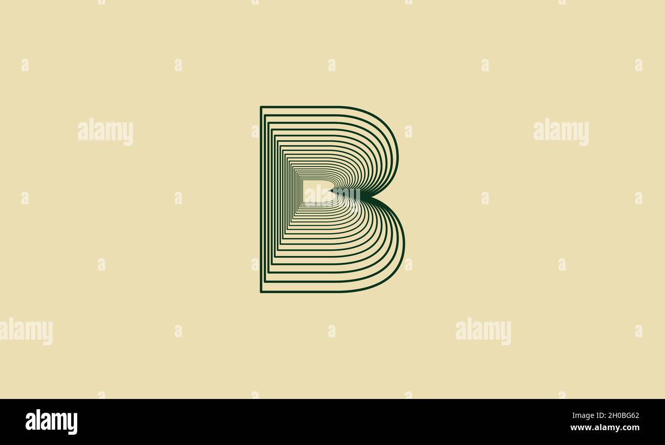 letter B abstract icon logo design initial concept Stock Vector Image ...