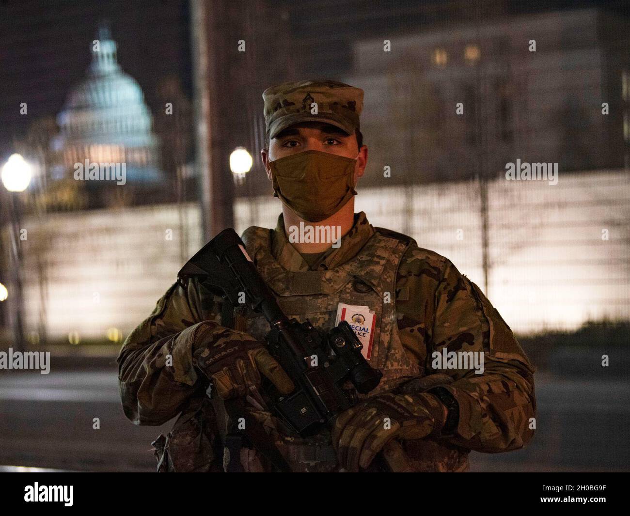 U.S. Army Cpl. Samuel Gordan, assigned to 2nd Squadron, 107th Cavalry ...