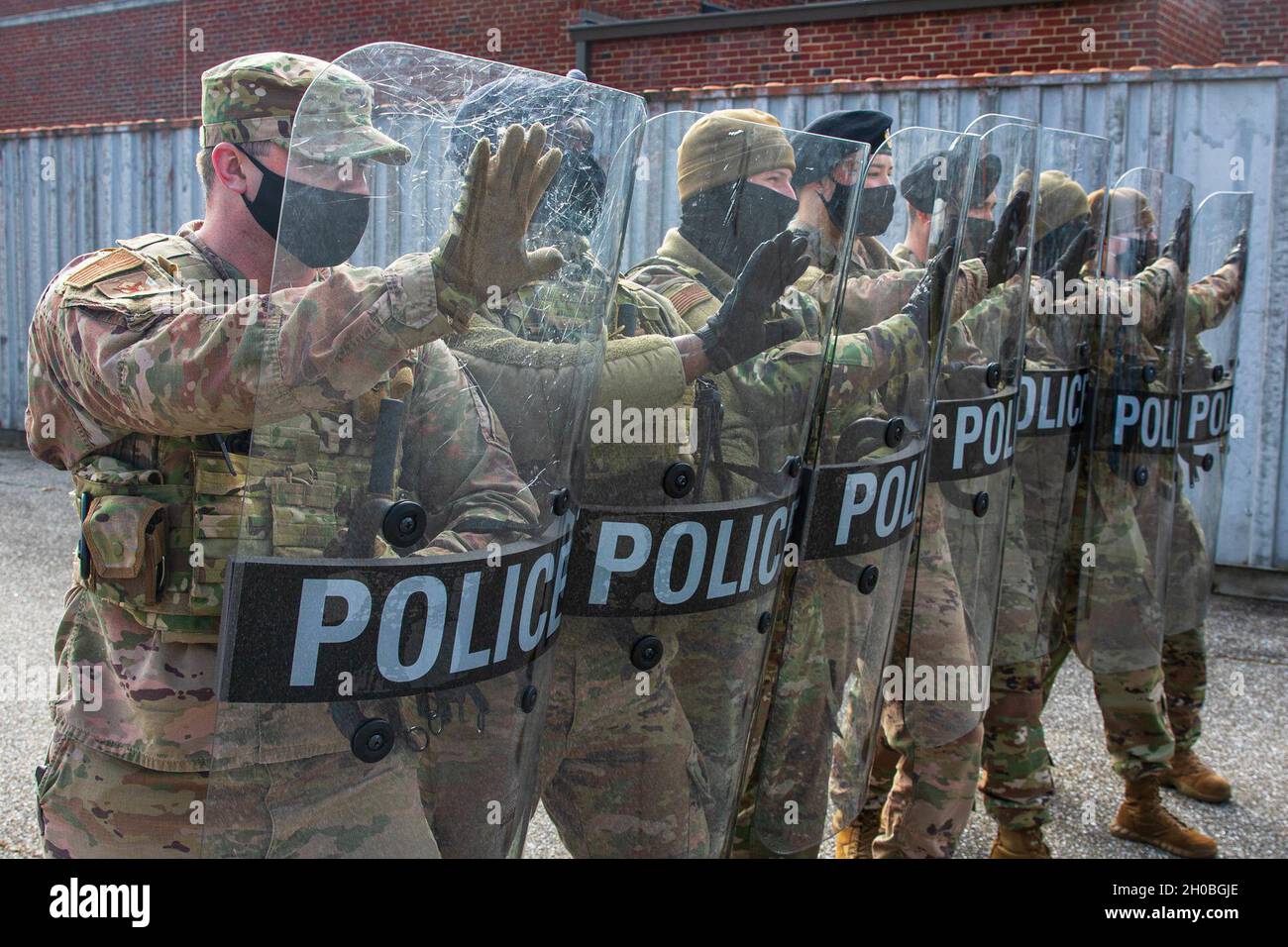 Members of the 175th Security Forces Squadron, 175th Wing, Maryland Air ...