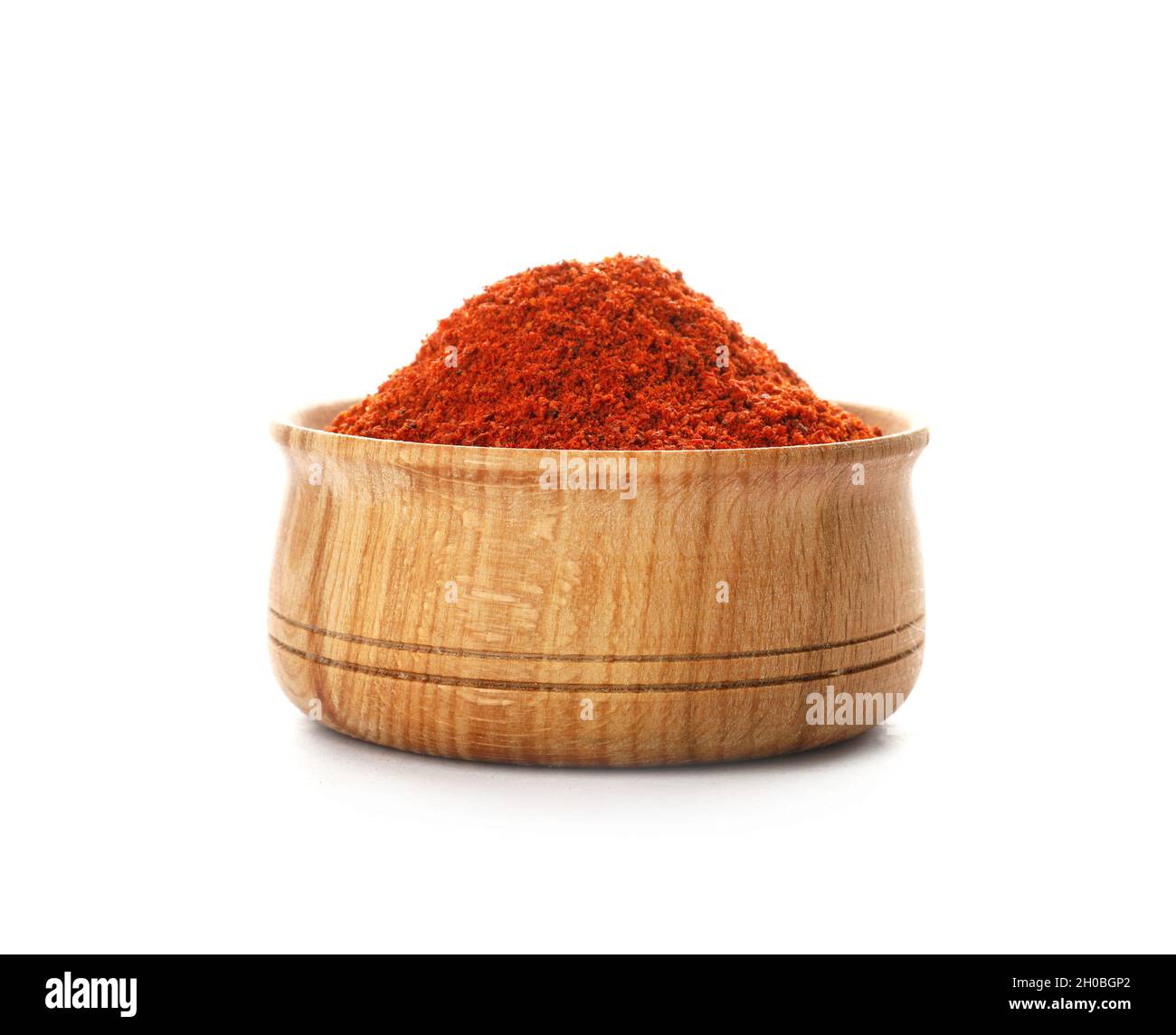 Bowl of chili pepper powder on white background Stock Photo - Alamy