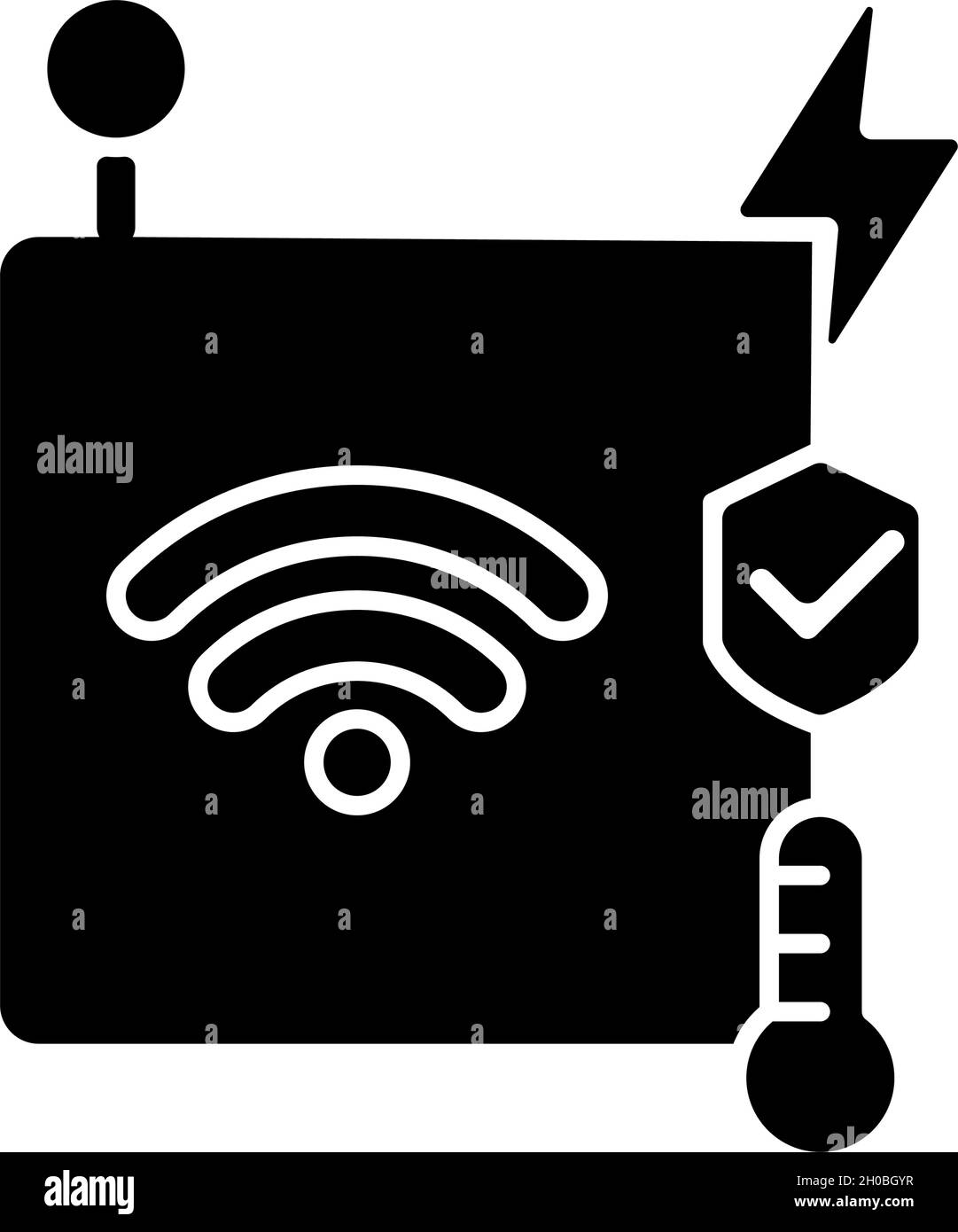 IoT sensors black glyph icon Stock Vector Image & Art - Alamy