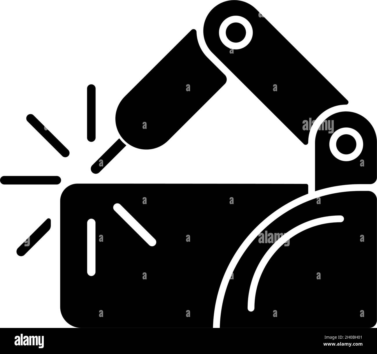 Robot hazard sign Black and White Stock Photos & Images - Alamy