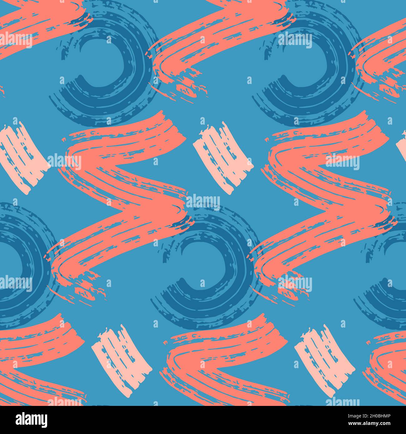 Abstract seamless pattern blue pink stain of paint. Design for fabric ...