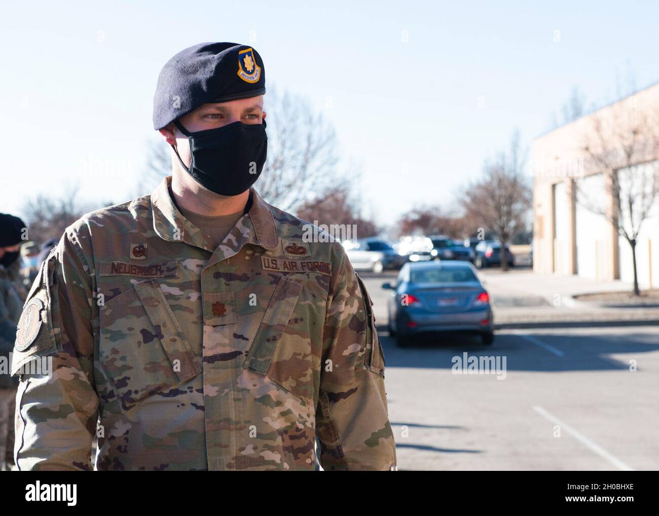U.S. Air Force Maj. Andrew Neubauer, 366th Security Forces Squadron commander, enters Heritage ...