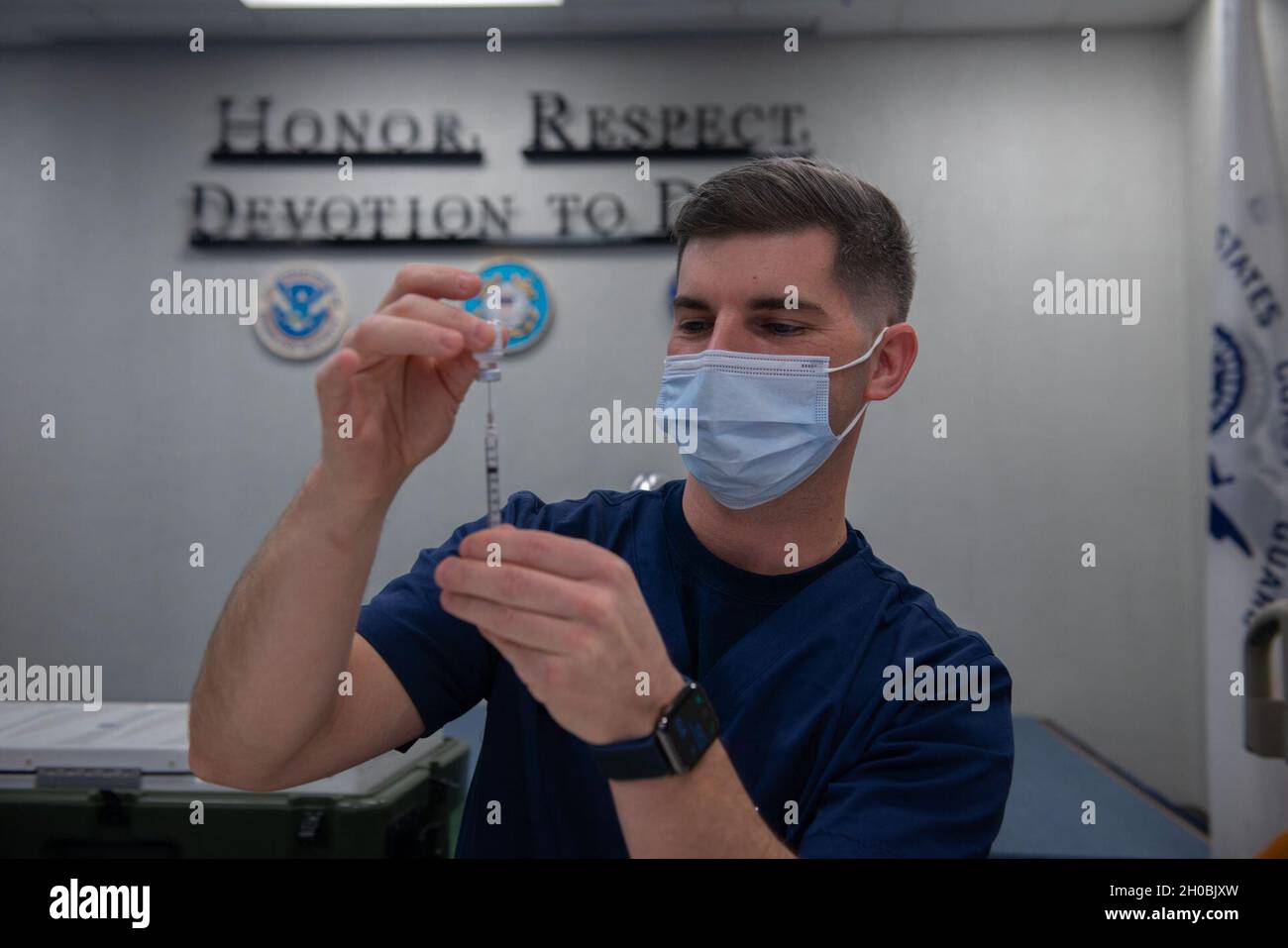 Petty Officer 3rd Class Casey Zachry, a health services technician at ...