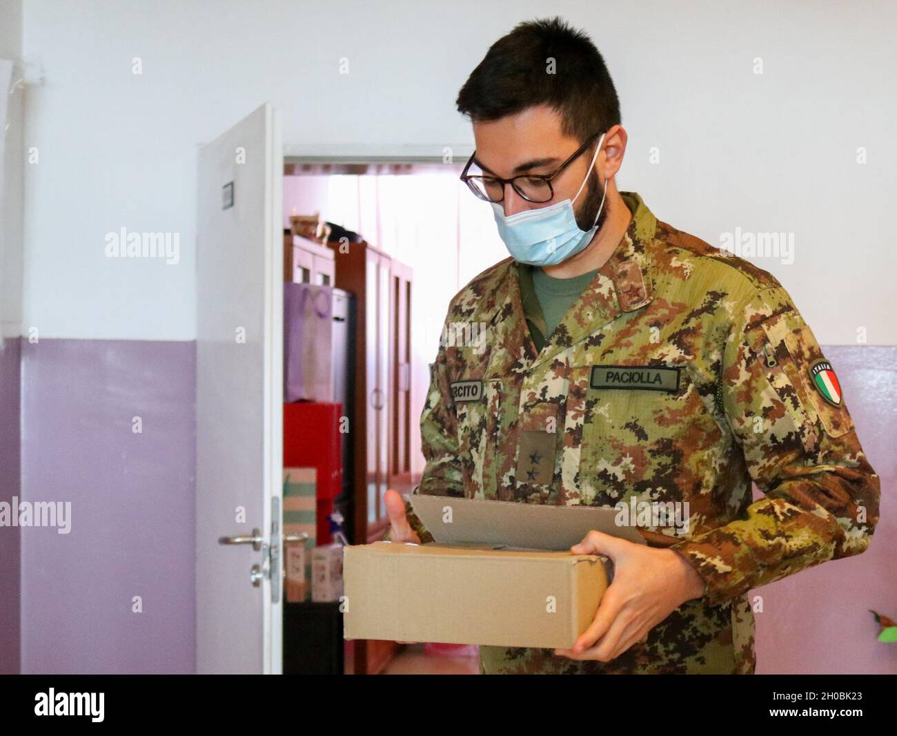 Lt. Anthony Paciolla, an Italian Army Soldier assigned to the Kilo 9 ...