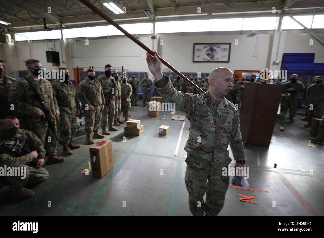 RALEIGH, N.C. – Soldiers of the 105th Military Police Battalion prepare ...