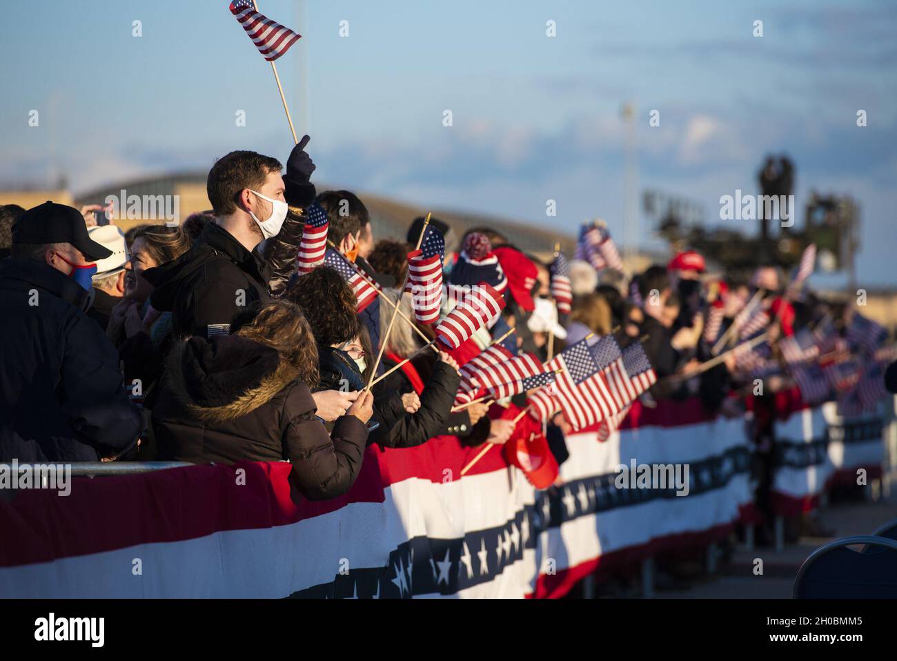 President Donald J. Trump and the first lady, Melania Trump, wave ...