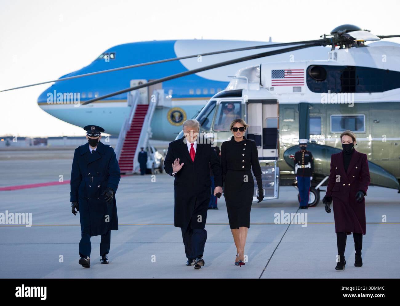 President Donald J. Trump greets attendees at Joint Base Andrews, Md ...