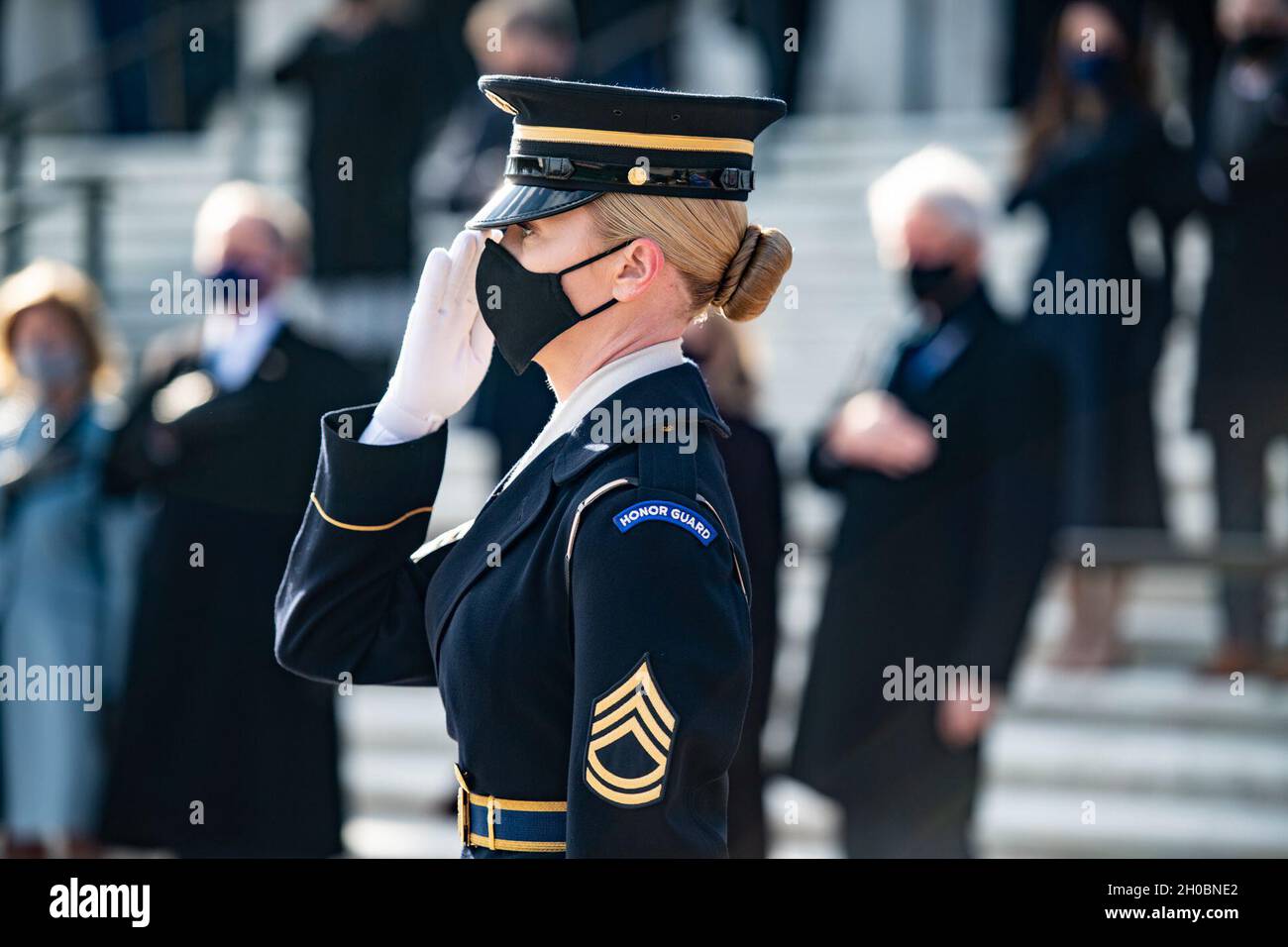 U.S. Army Sgt. 1st Class Chelsea Porterfield, Sergeant of the Guard at ...