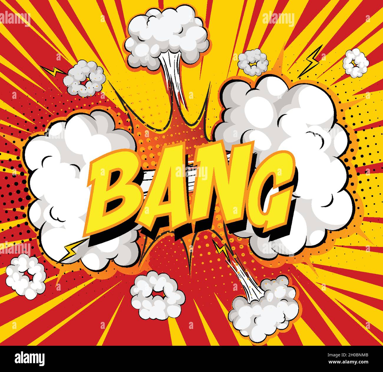 Word Bang on comic cloud explosion background illustration Stock Vector ...