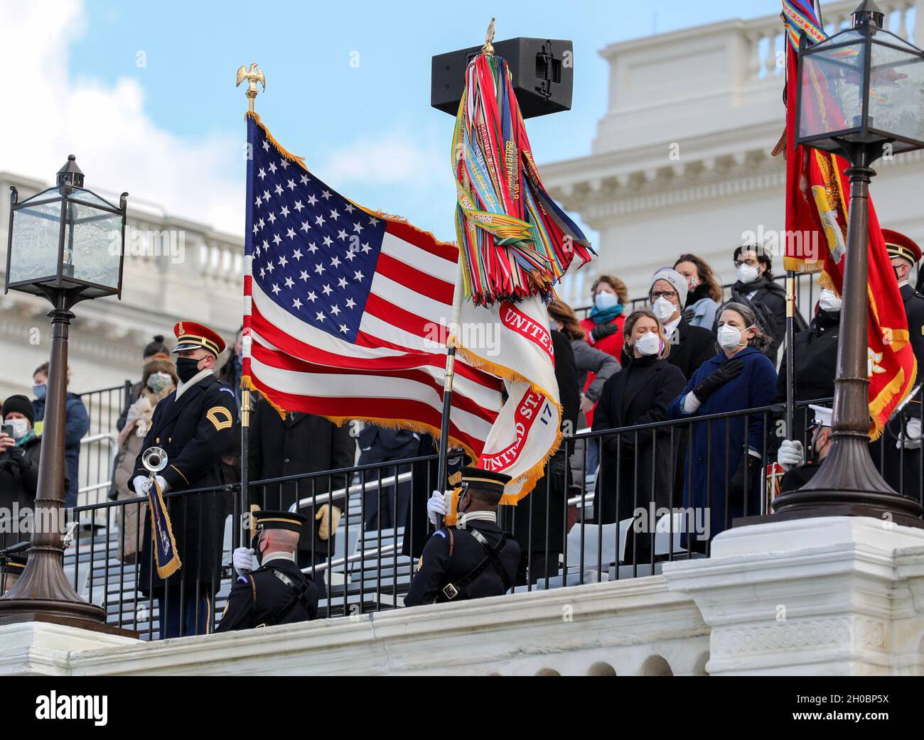 The U.S. Color Guard presents its colors at the 59th Presidential ...