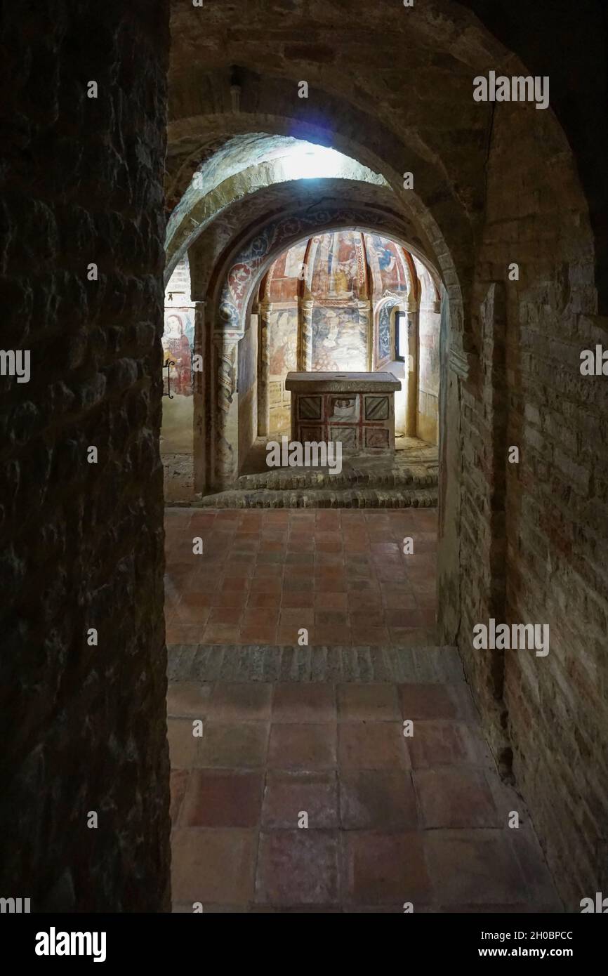 Medieval Village, Orange Flag, Crypt Church Santa Maria della Rocca ...