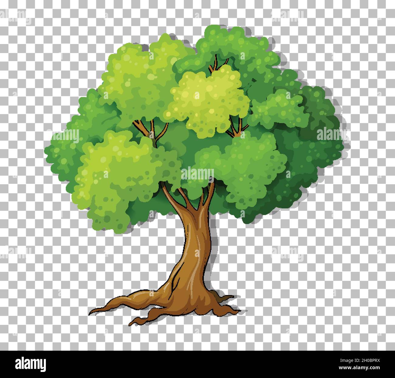 Tree on transparent background illustration Stock Vector Image & Art ...