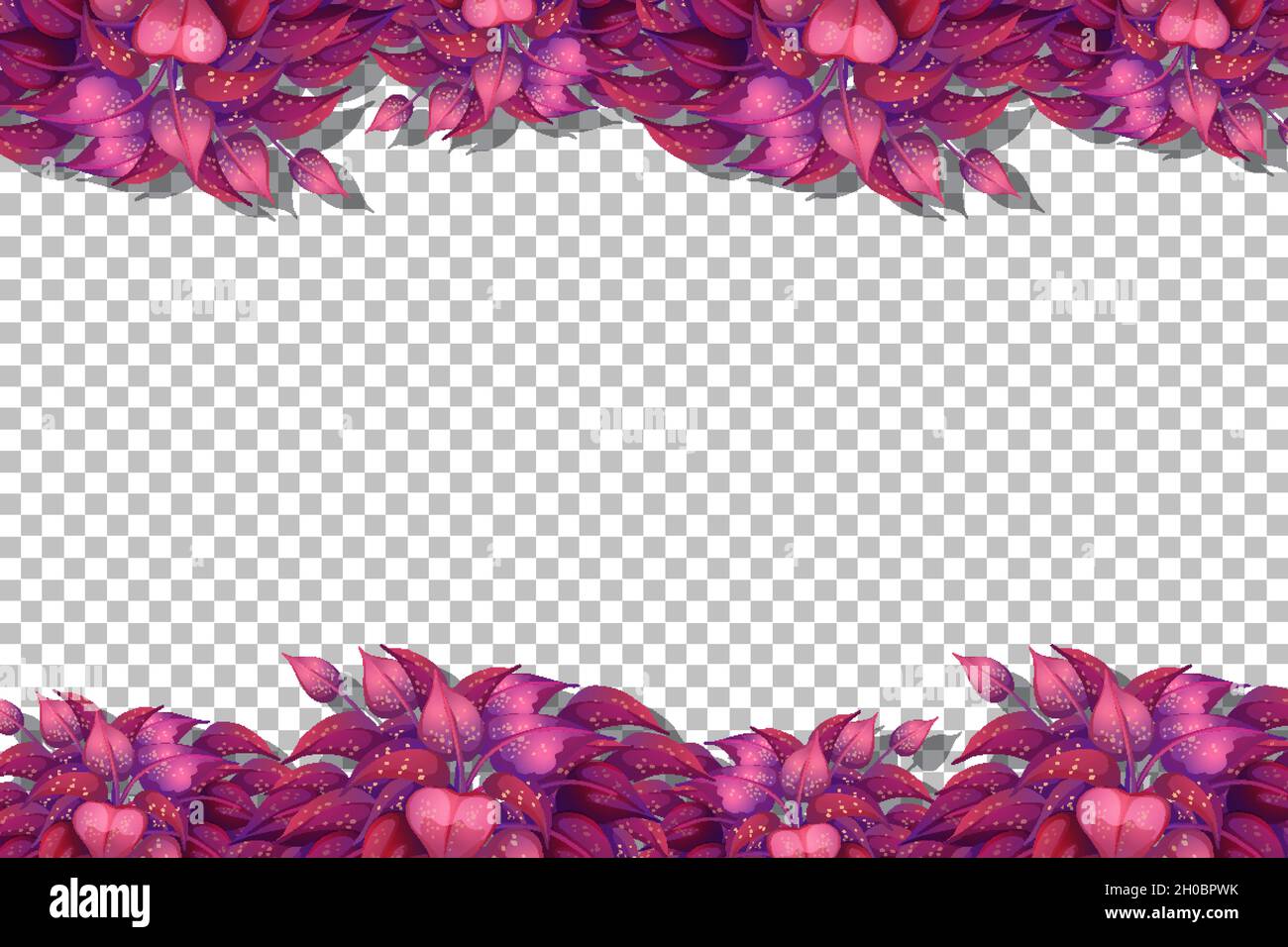 Nature plants frame transparent background illustration Stock Vector ...
