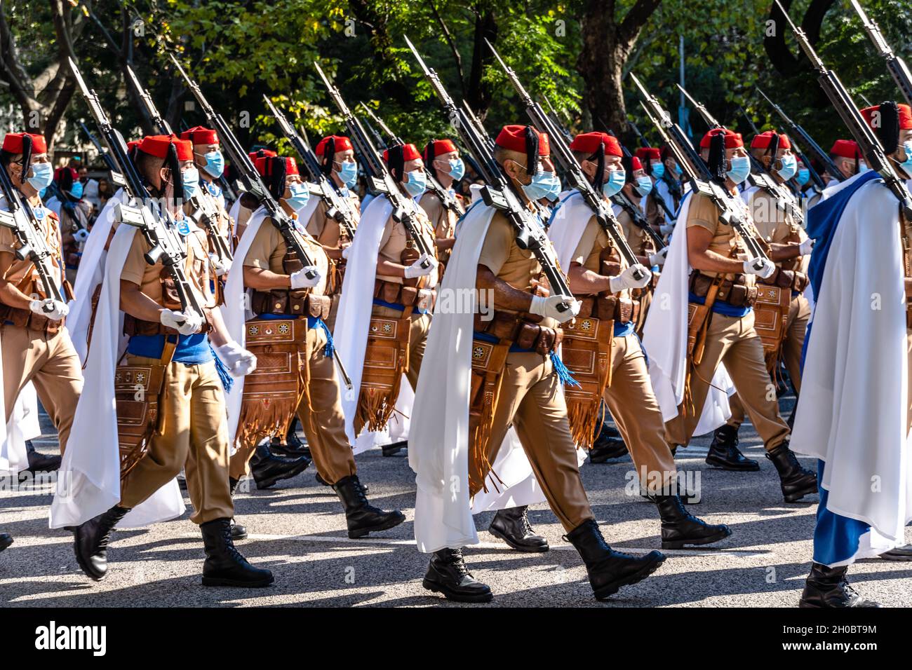Madrid, Spain - October 12, 2021: Soldiers during Spanish National Day ...