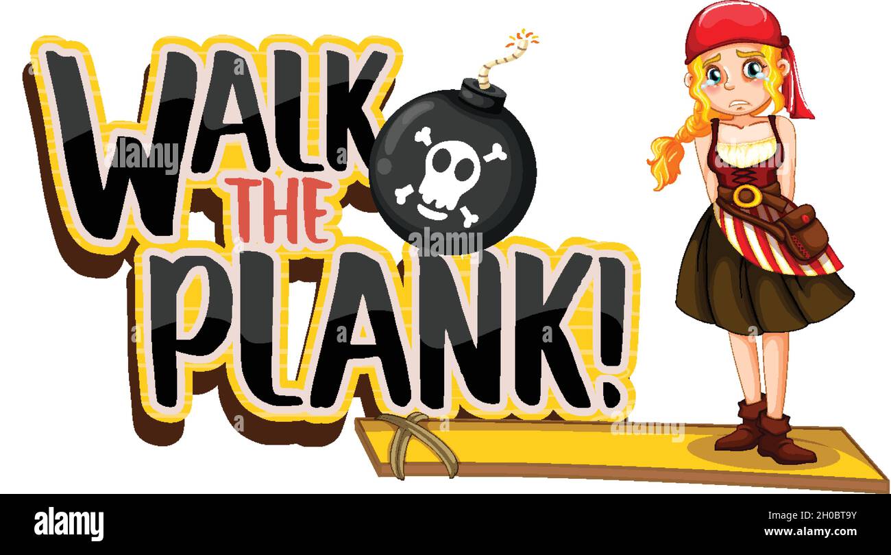 Walking the plank pirate Stock Vector Images - Alamy