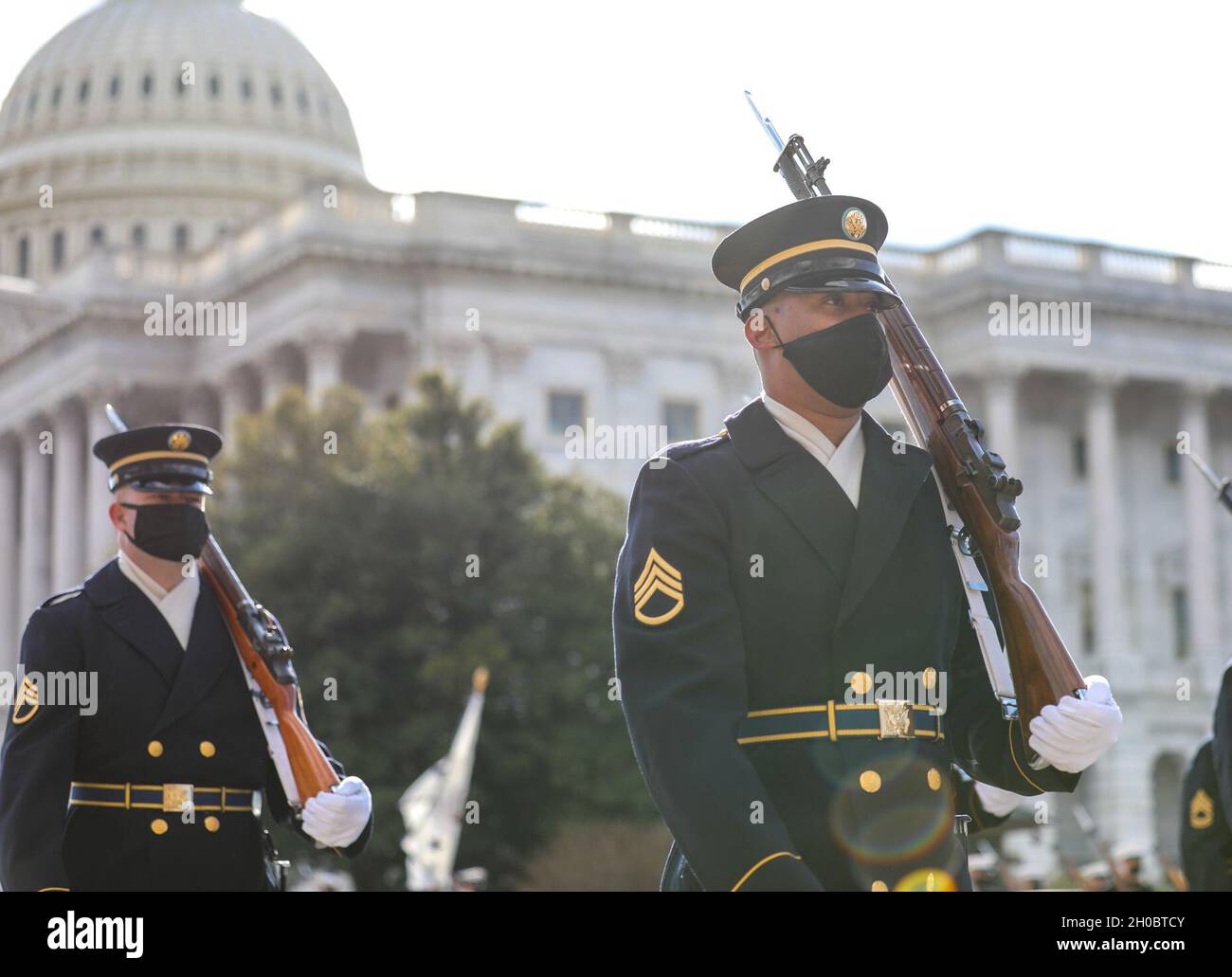 The U.S. Army element marches past the Capitol Building at the 59th ...
