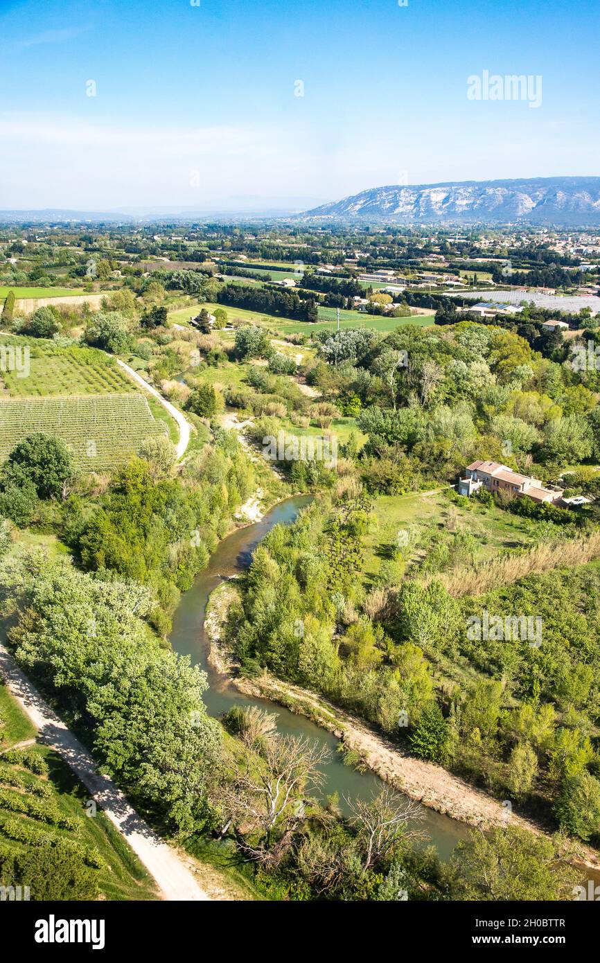The Calavon river and the Petit Luberon, Luberon Regional Nature Park ...