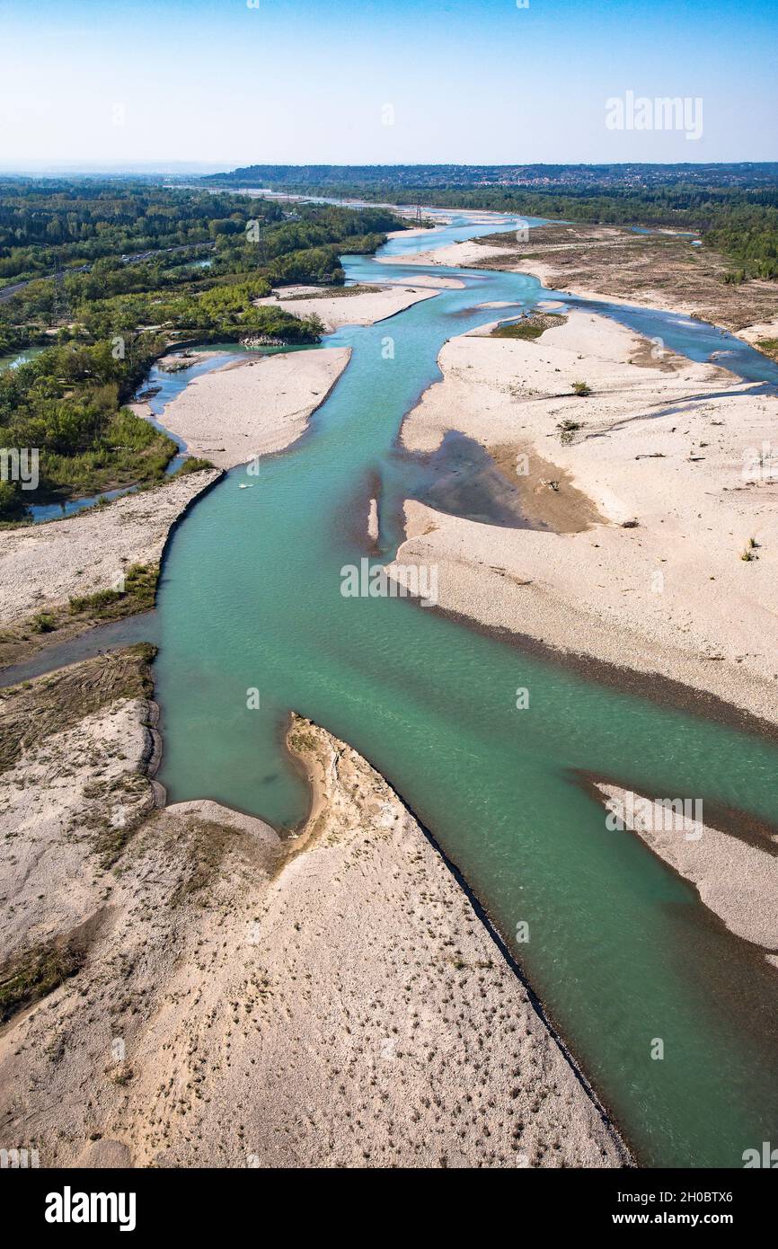 The Durance River just downstream from Cavaillon, Luberon Regional ...