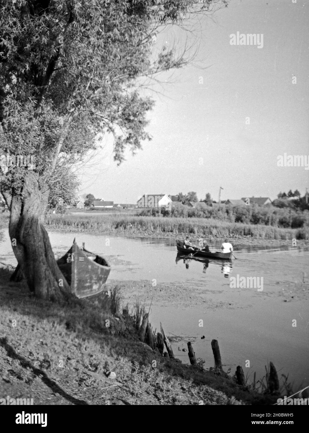 1930er jahre at the river nemonien in the memel delta hi-res stock ...