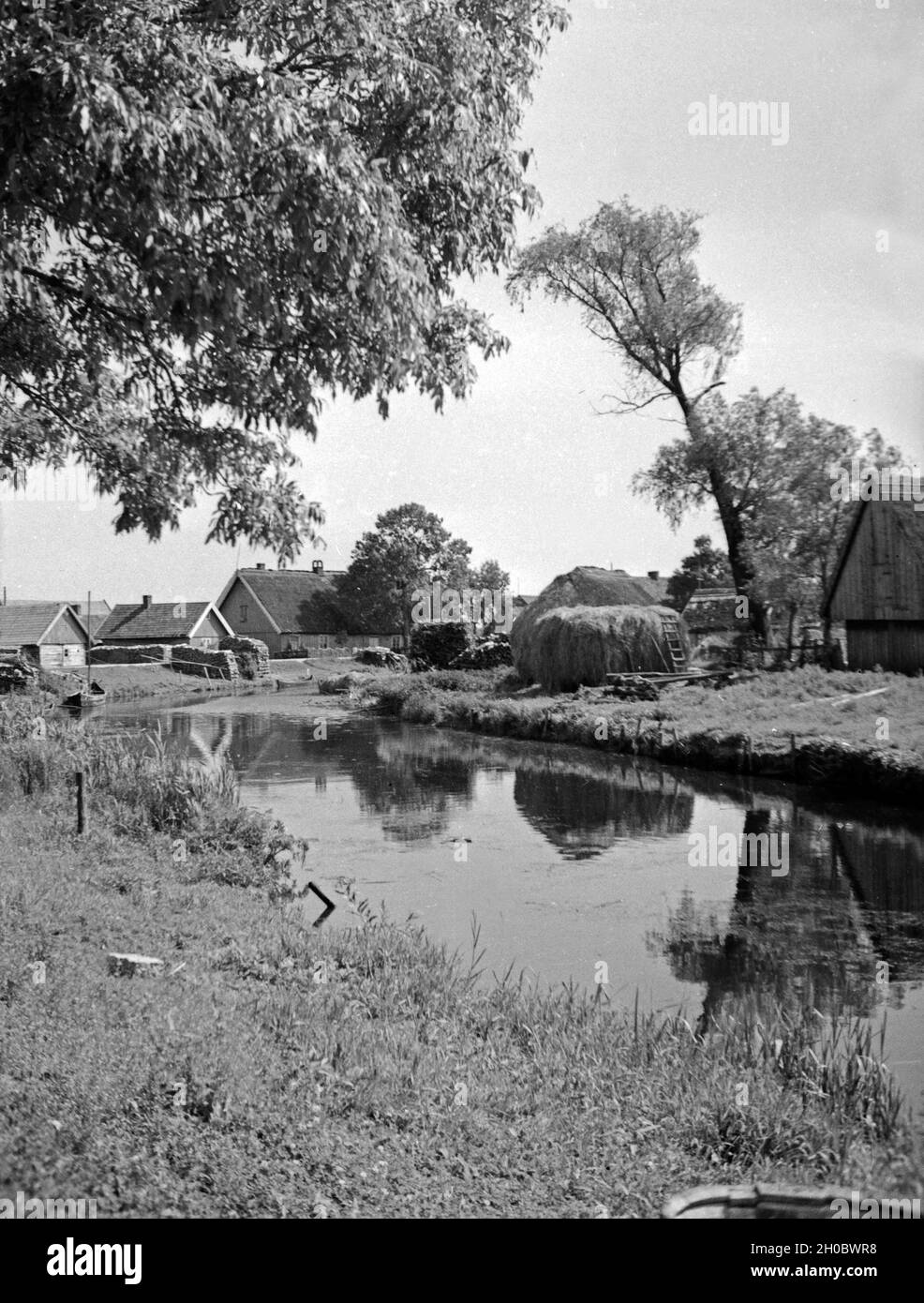 1930er jahre the village inse in the memel delta hi-res stock ...