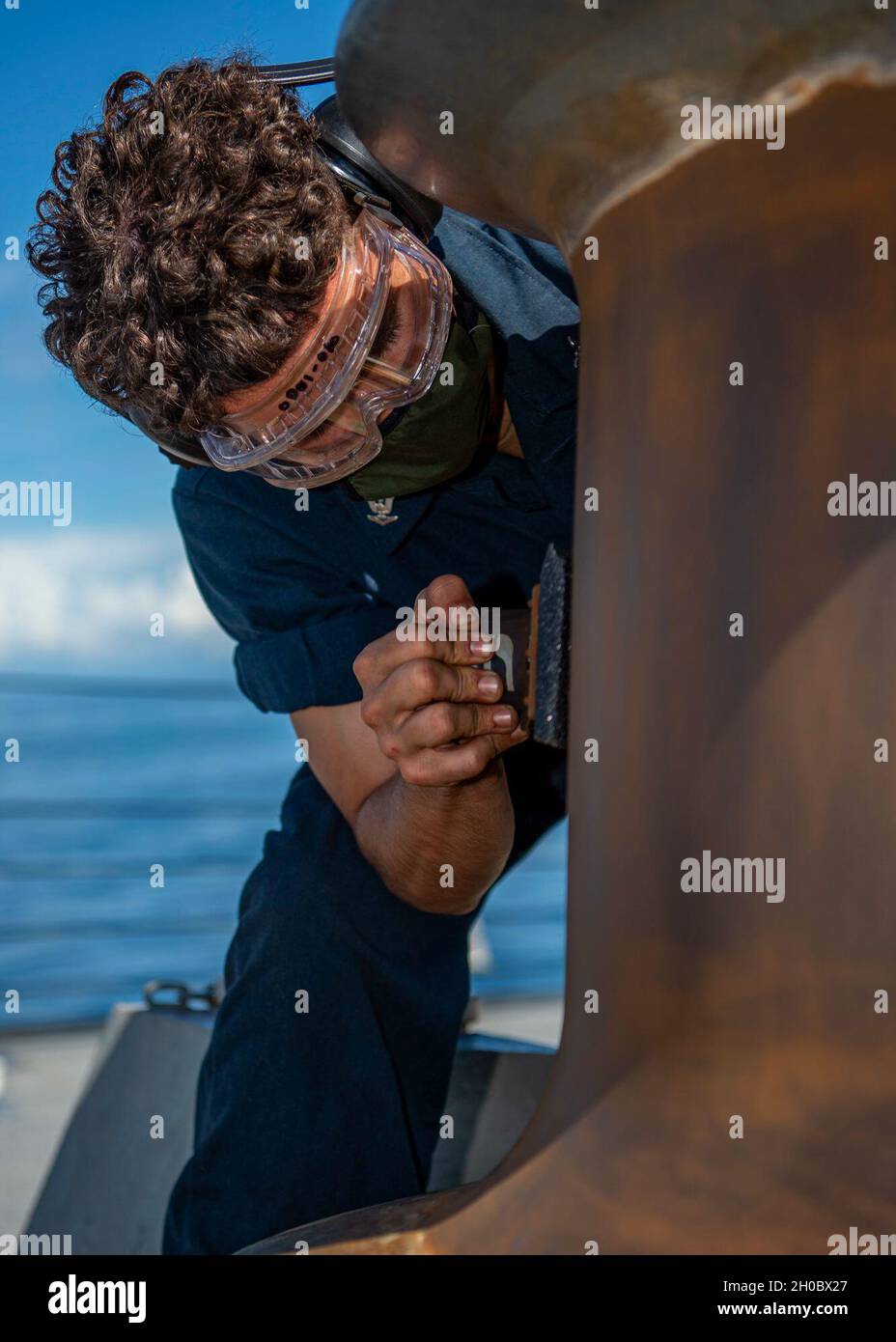 PACIFIC OCEAN (Jan. 20, 2021) U.S. Navy Seaman Alexander Perez, from ...