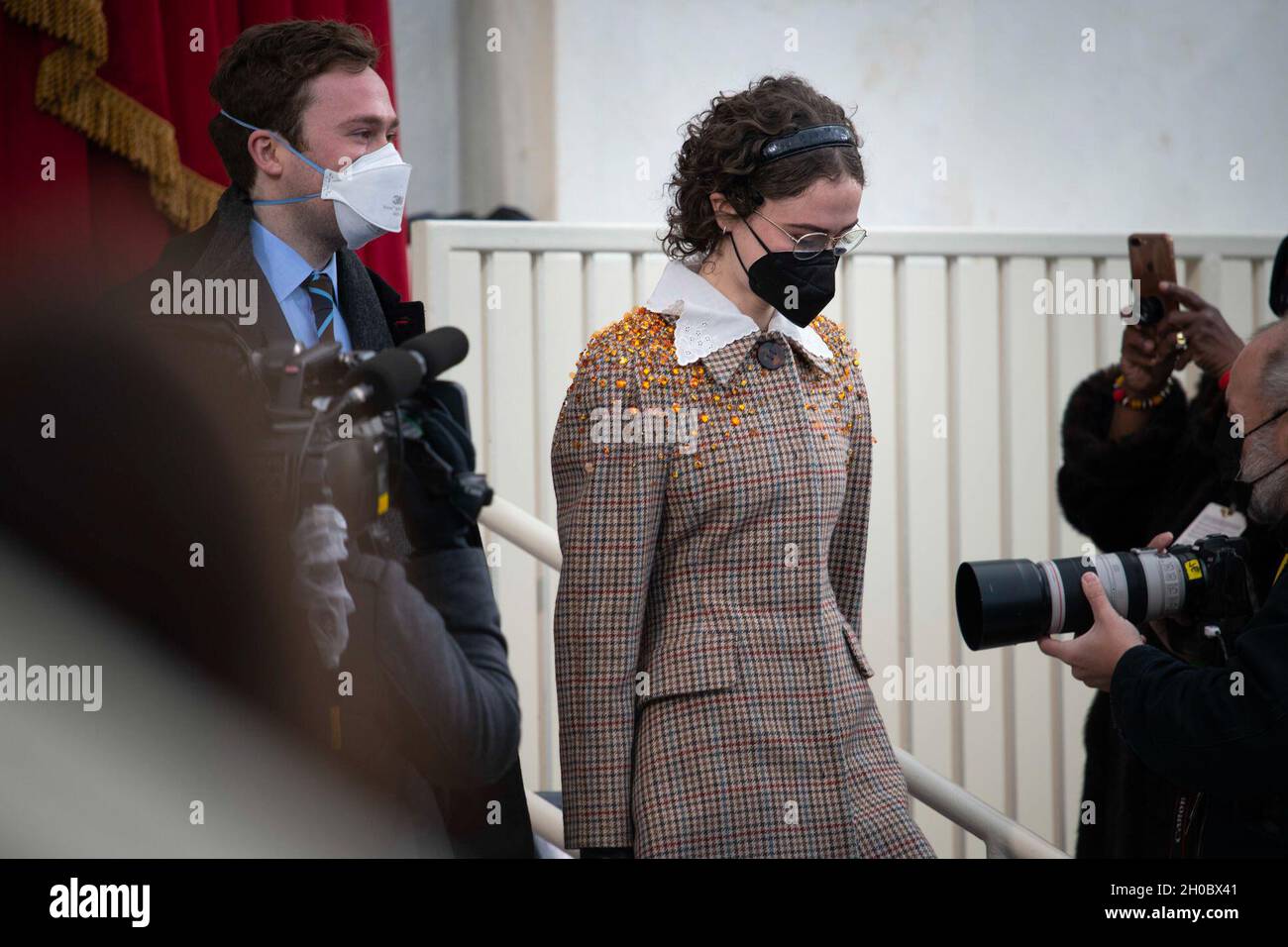 Cole and Ella Emhoff, stepchildren of Vice President Kamala Harris ...